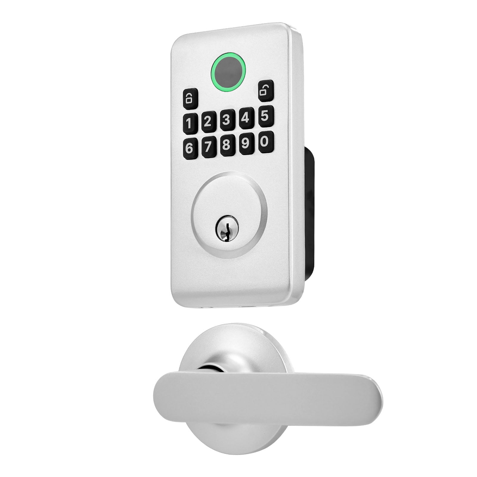 KFFKFF Keyless Entry Door Lock with Handle Set, Electronic Keypad ...