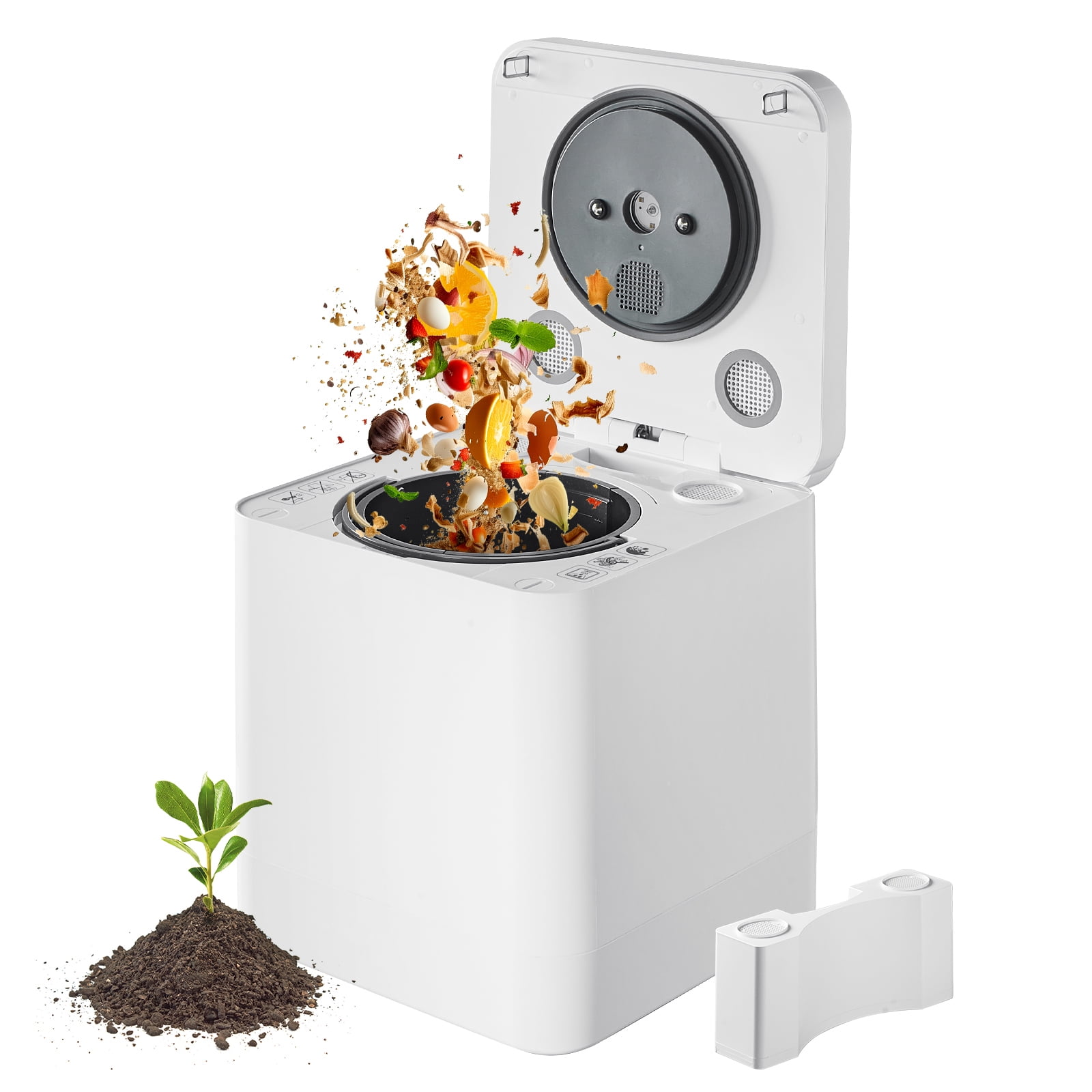 KFFKFF Kitchen Waste Processor, 5L Electric Indoor Composting Device ...