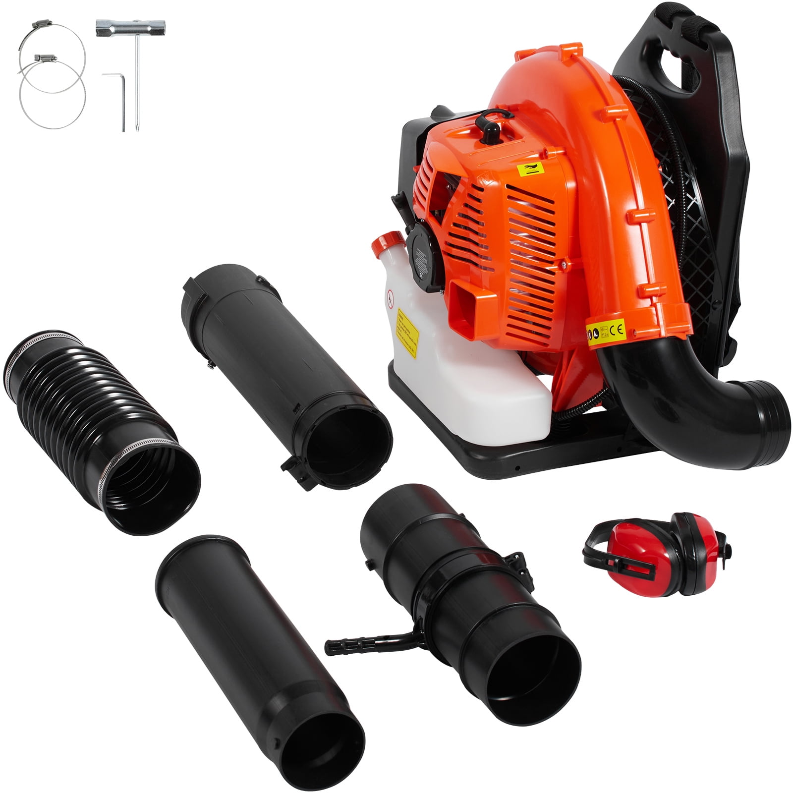 KFFKFF Leaf Blower Backpack, 79CC 2-Cycle Gas-Powered with 3L Fuel ...