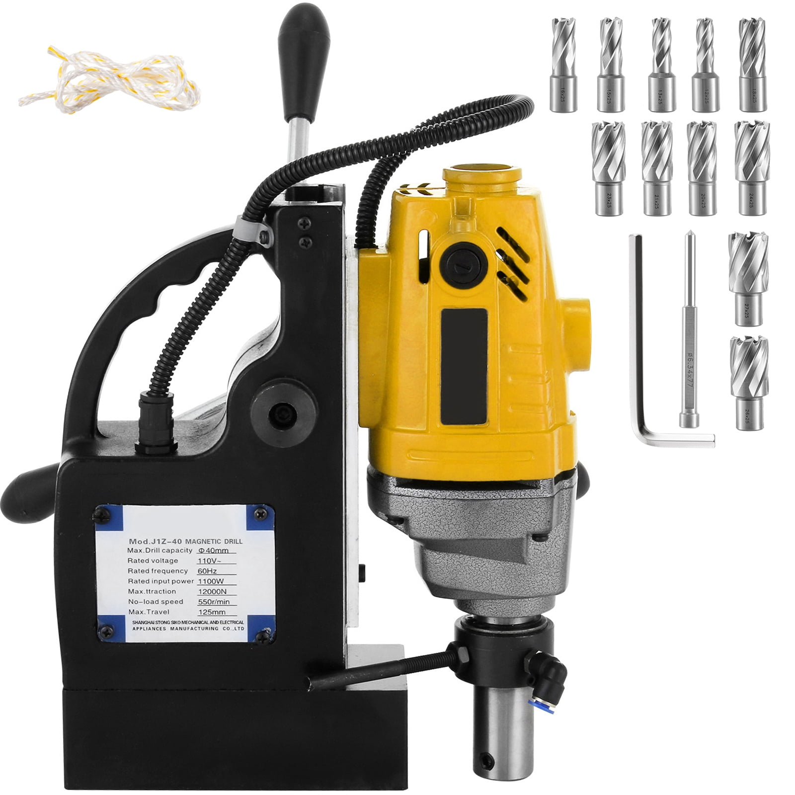 KFFKFF MD40 1.5-inch Electrically Powered Magnetic Drill Press Machine ...