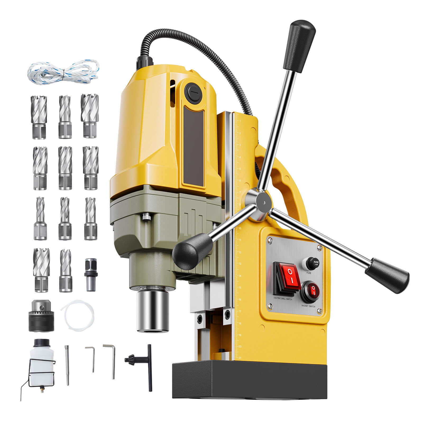 KFFKFF Magnetic Drill with 1400W Motor, 1.6 in Drilling Capacity, 2810 ...