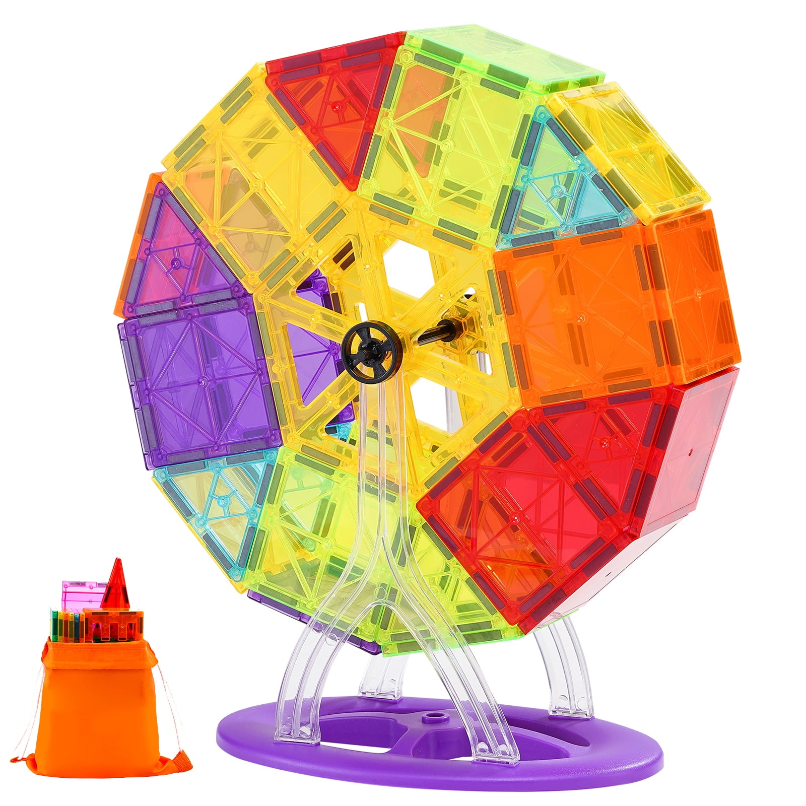 KFFKFF Magnetic Pieces, 121 Count Magnetic Play Blocks for Children ...