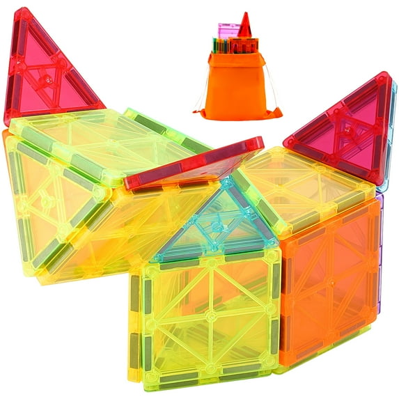 KFFKFF Magnetic Pieces, Set of 32 Magnetic Play Blocks for Children ...