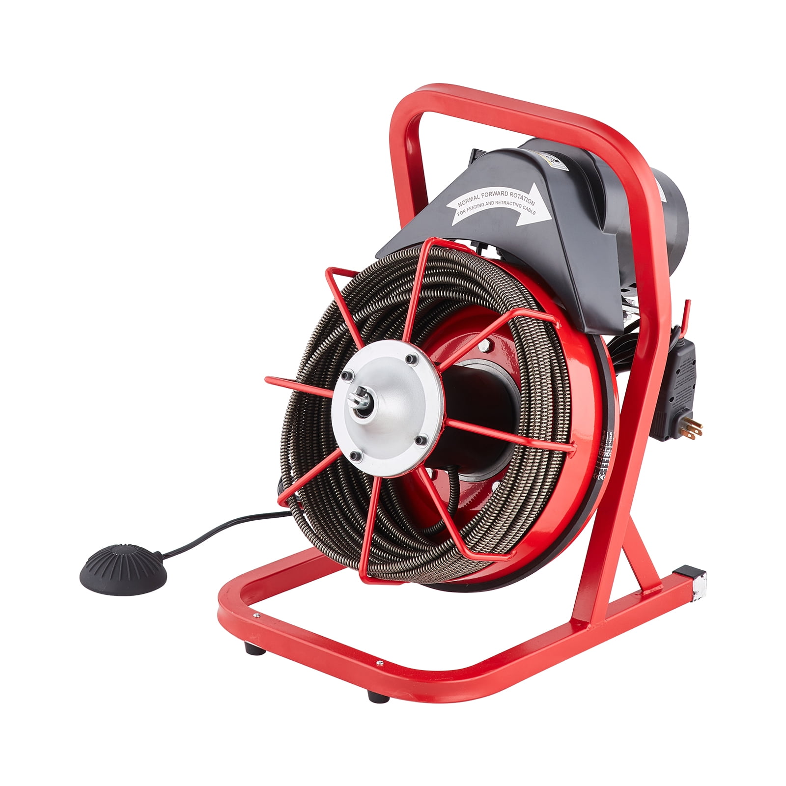 KFFKFF Manual Sewer Cleaner, 75FT Hose with 3/8 Inch Diameter, 250W ...