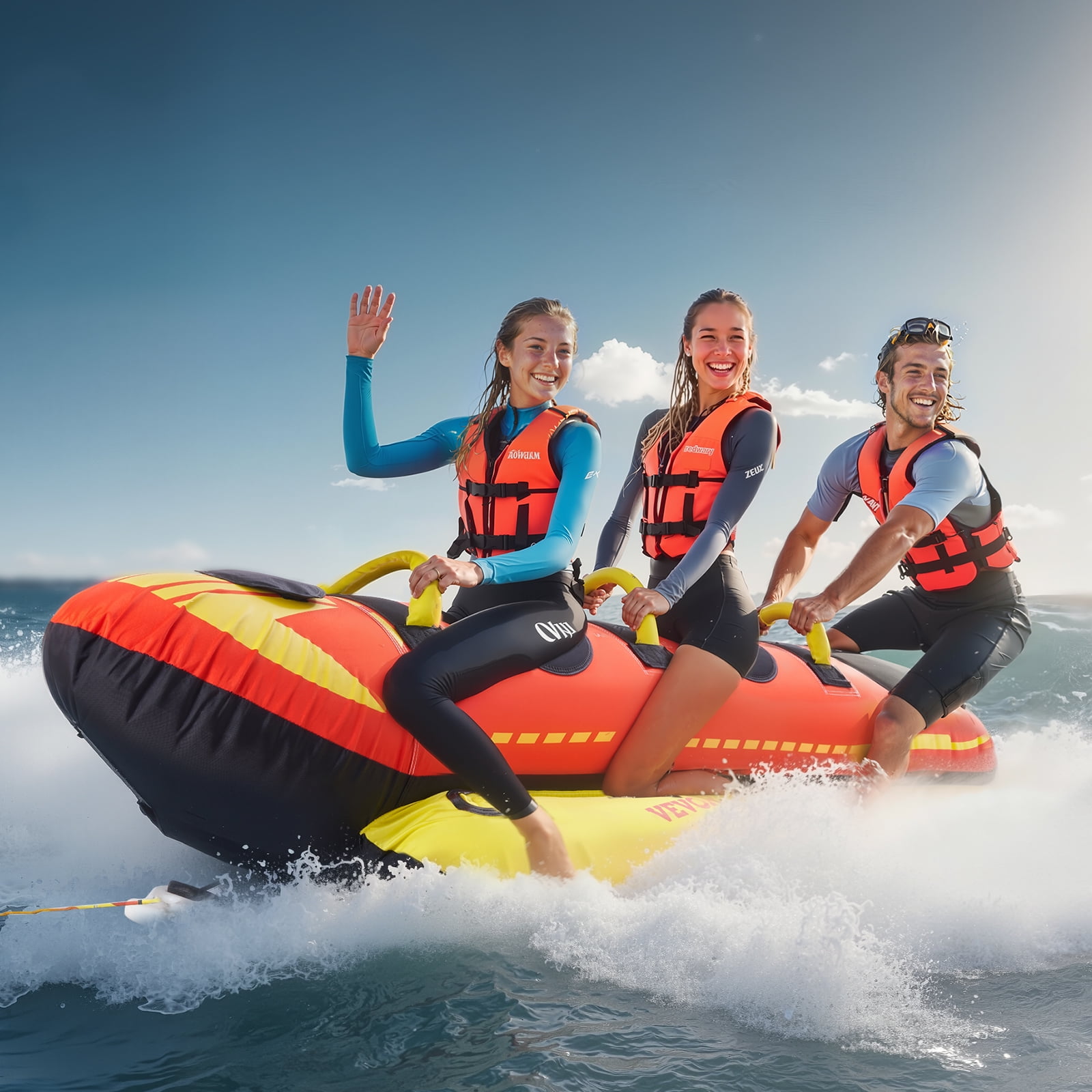 KFFKFF Marine Inflatables, Accommodates 1-3 Riders, Water Sport ...