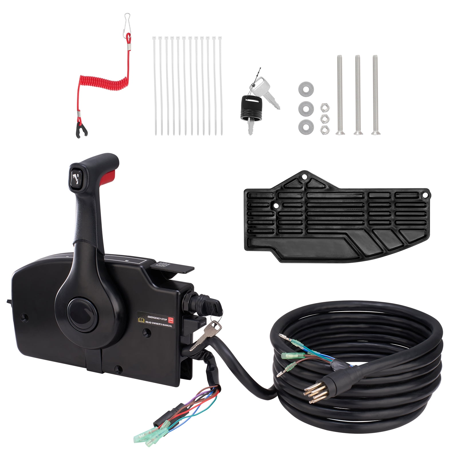 KFFKFF Marine Side-Mount Remote Control Box, Compatible with Mercury PT ...