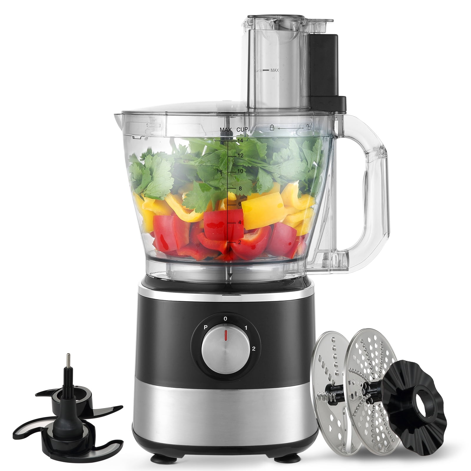 KFFKFF Meal Preparer, 14-Cup Veggie Dicer for Blending, Cutting ...