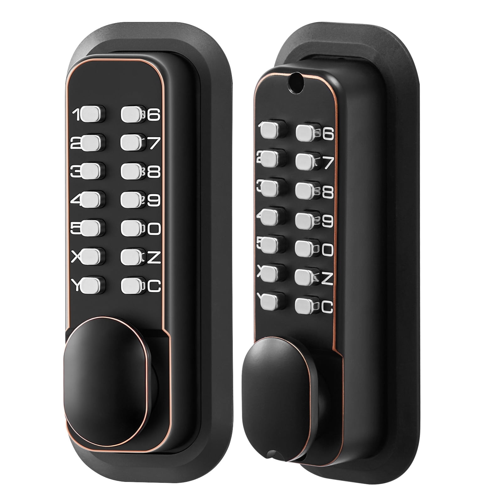 KFFKFF Mechanical Keyless Entry Door Lock, 2.0 Code Upgrade, 4-7 Digit ...