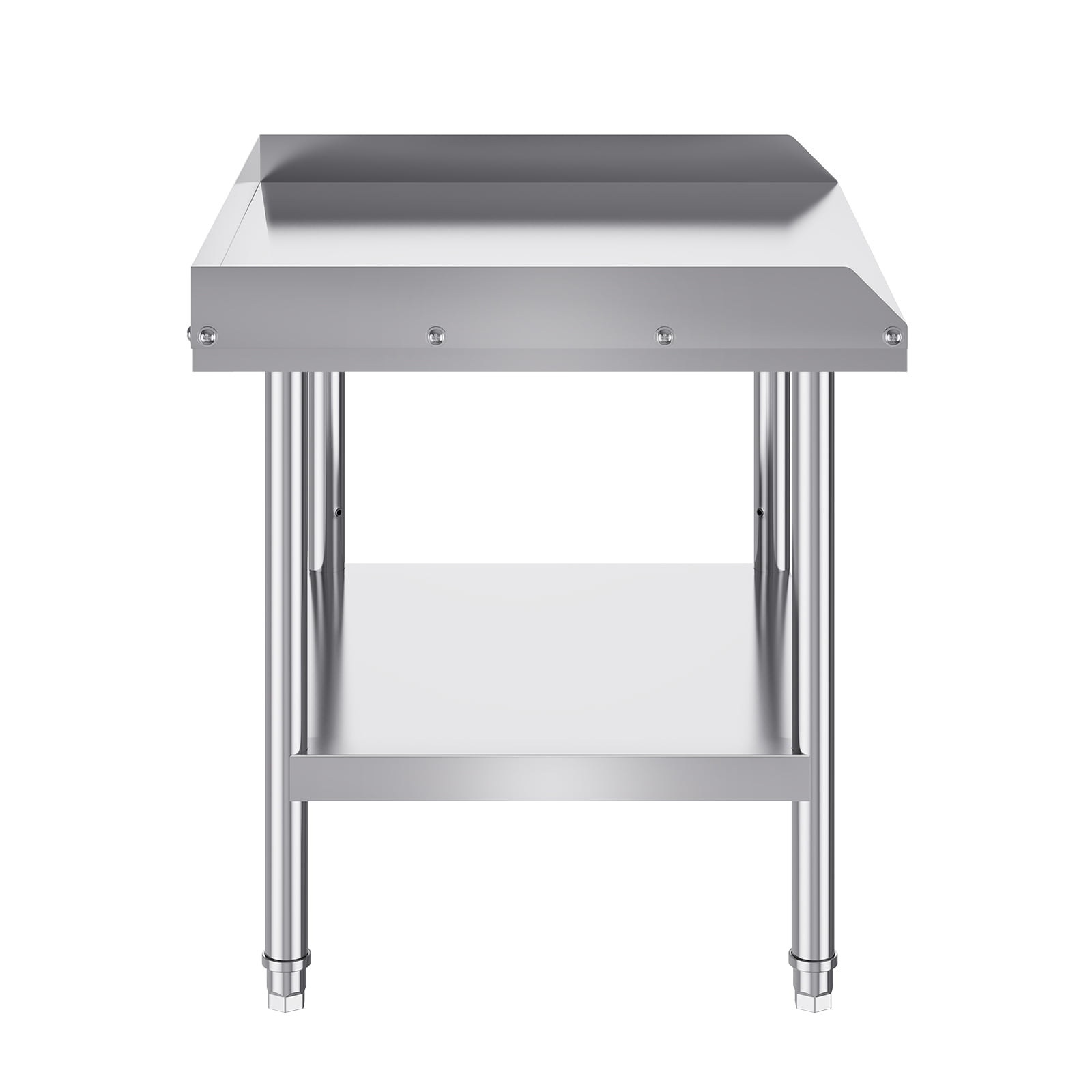 KFFKFF Metal Food Preparation Table, 24 x 28 x 26 Inch, with 3-Sided ...