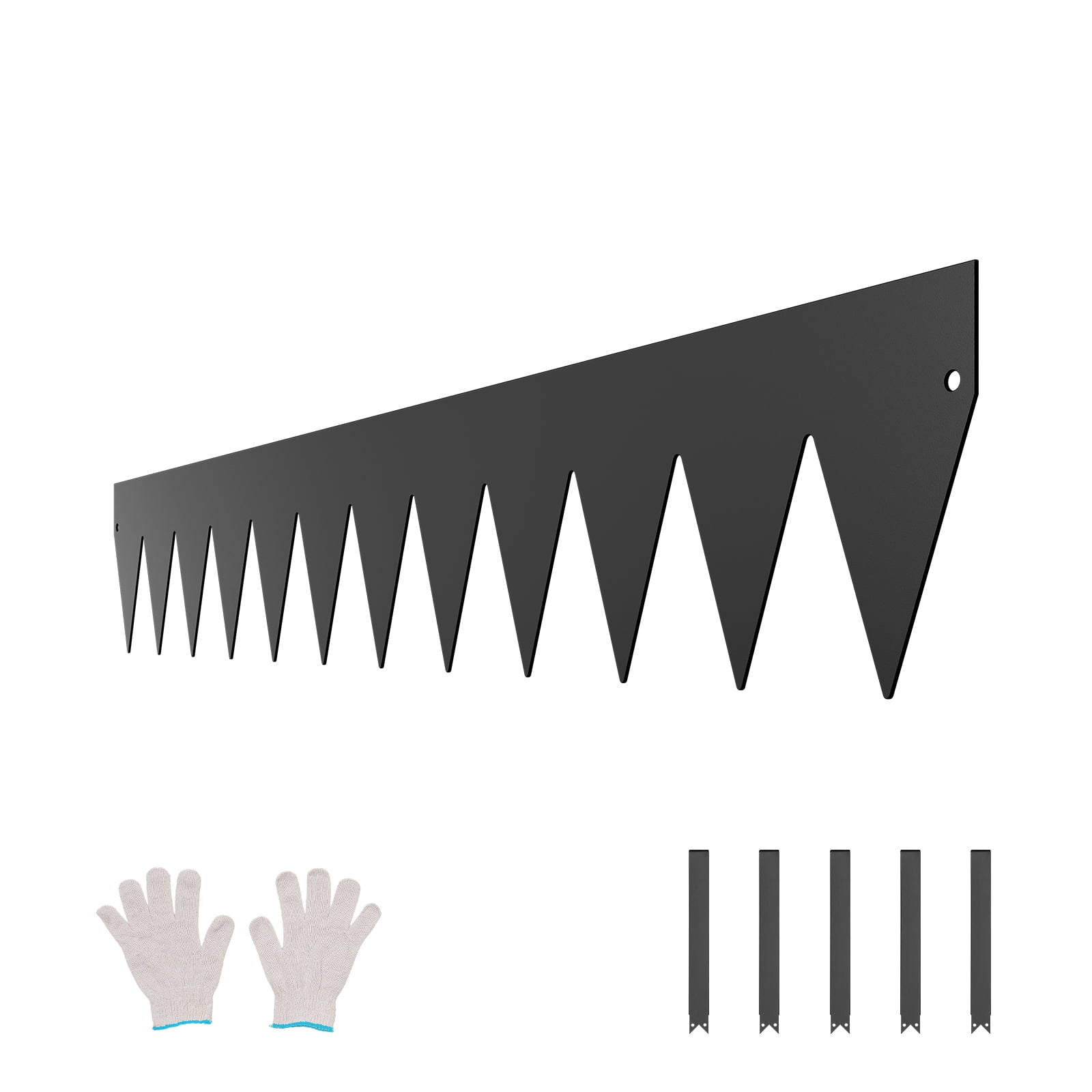 KFFKFF Metal Garden Border, Set of 3, 40 x 6 inches, Resilient Against ...