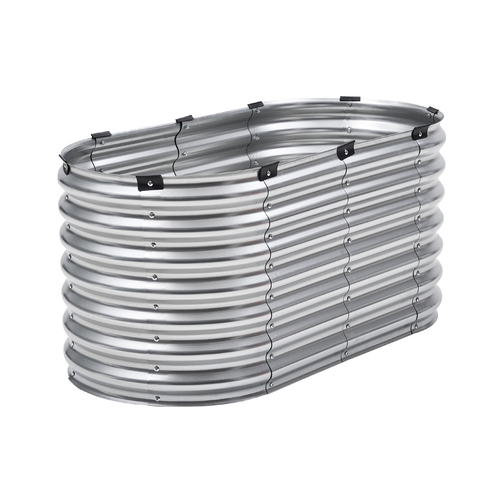 KFFKFF Metallic Elevated Garden Bed, Dimensions 4 x 2 x 2 ft, Outdoor ...