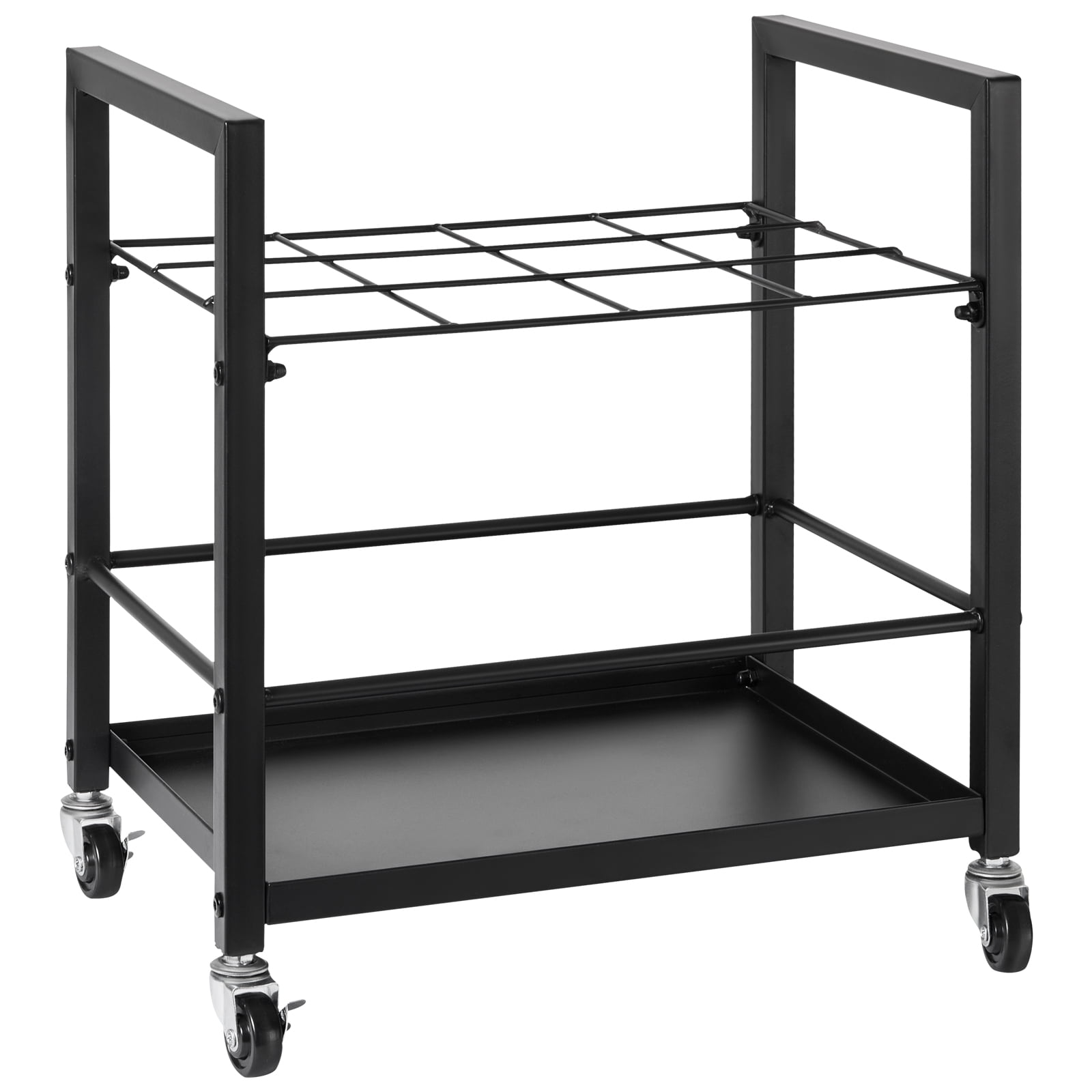 KFFKFF Mobile Blueprint Organizer Cart, 12-Slot Metal Storage Rack on ...