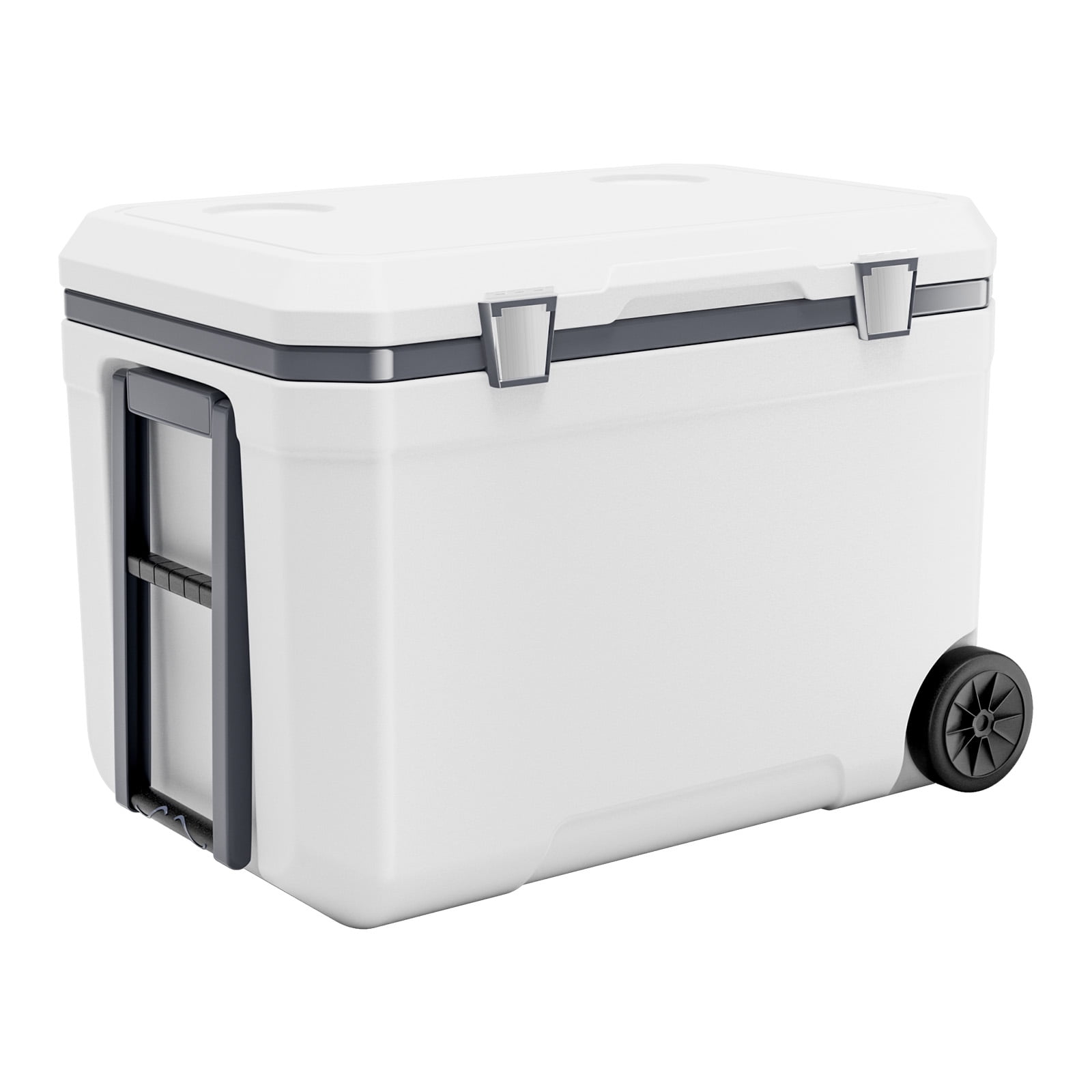 KFFKFF Mobile Chiller, 45 QT Rolling Ice Chest with Extended Ice ...