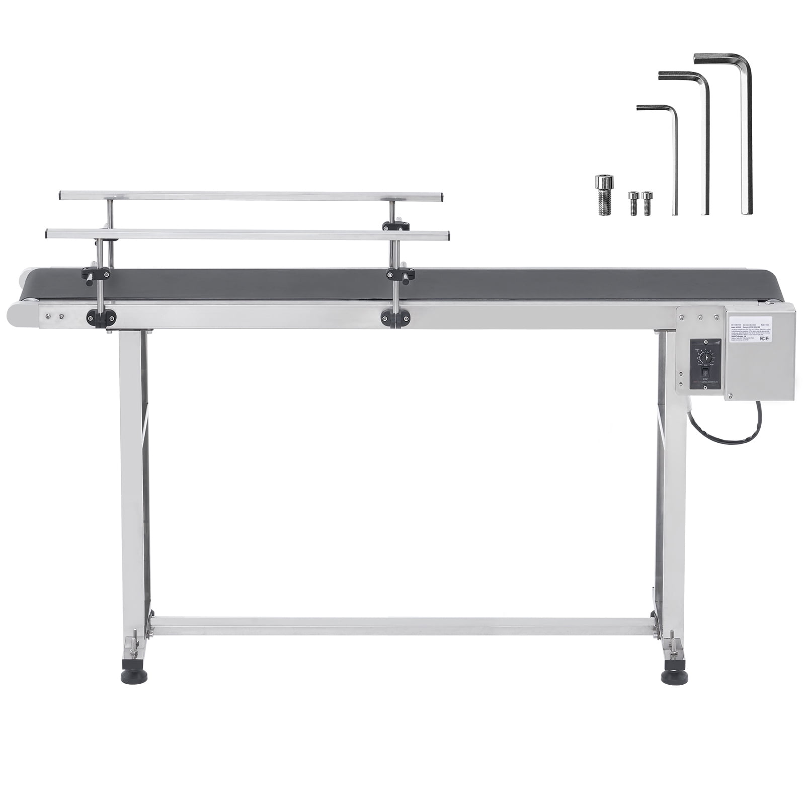 KFFKFF Motorized Conveyor Belt, 59 x 19.7 inch Table, Robust Stainless ...