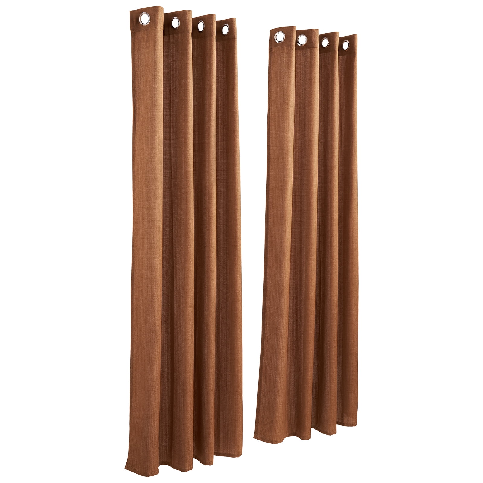 KFFKFF Natural Linen Curtains, 52 x 84 inch 2-Panel Set, Grommet Light ...