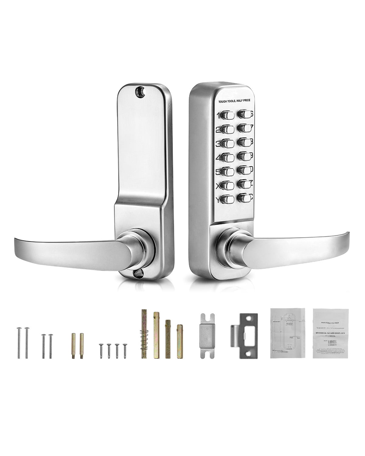 KFFKFF Non-Electronic Keyless Door Entry System, 14-Key Mechanism Door ...