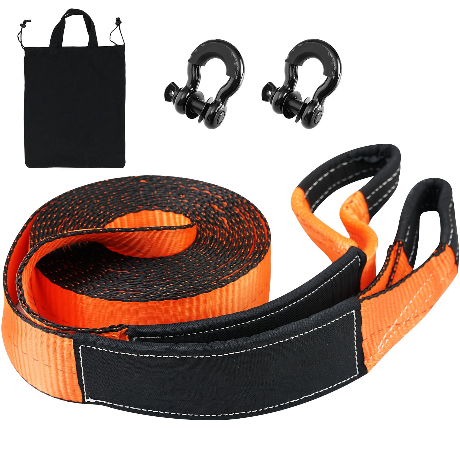 KFFKFF Off-Road Recovery Kit, 3" x 30' Tow Straps Heavy Duty with Hooks ...