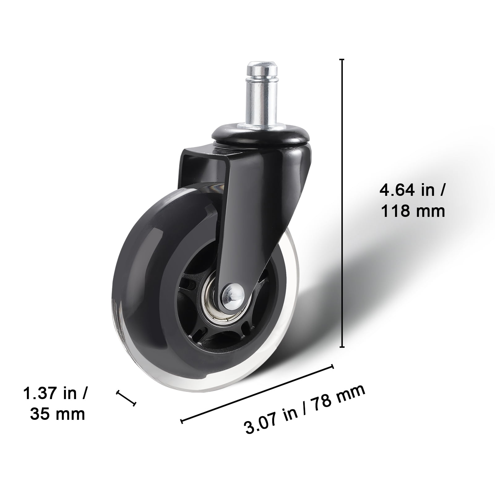 KFFKFF Office Chair Wheels Caster Wheels Set of 5 Swivel Wheel ...