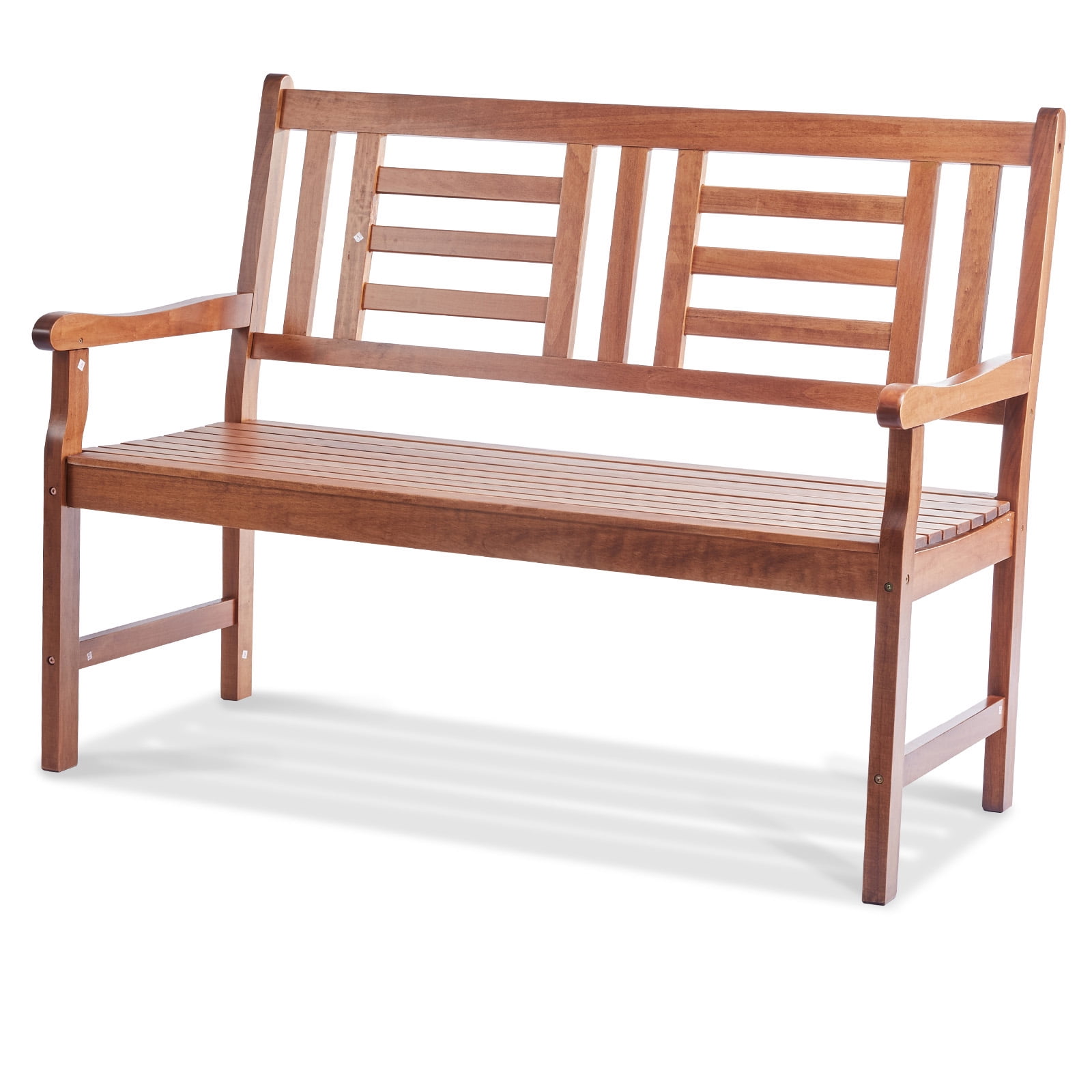 KFFKFF Outdoor Bench, 48" Wooden Bench for Exterior Use, Park Bench ...
