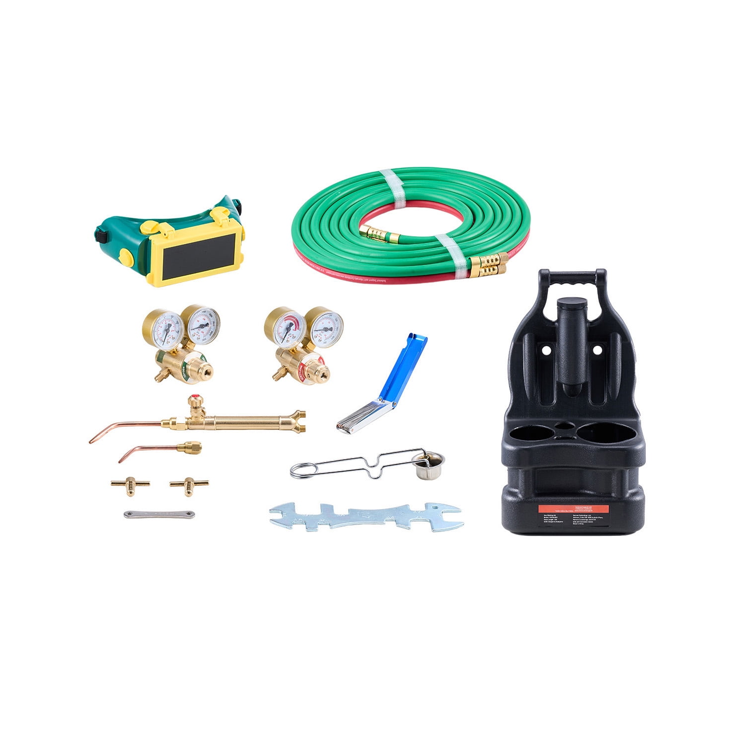 KFFKFF Oxy Acetylene Welding Set, Gas Soldering Kit, 14-Piece Compact ...