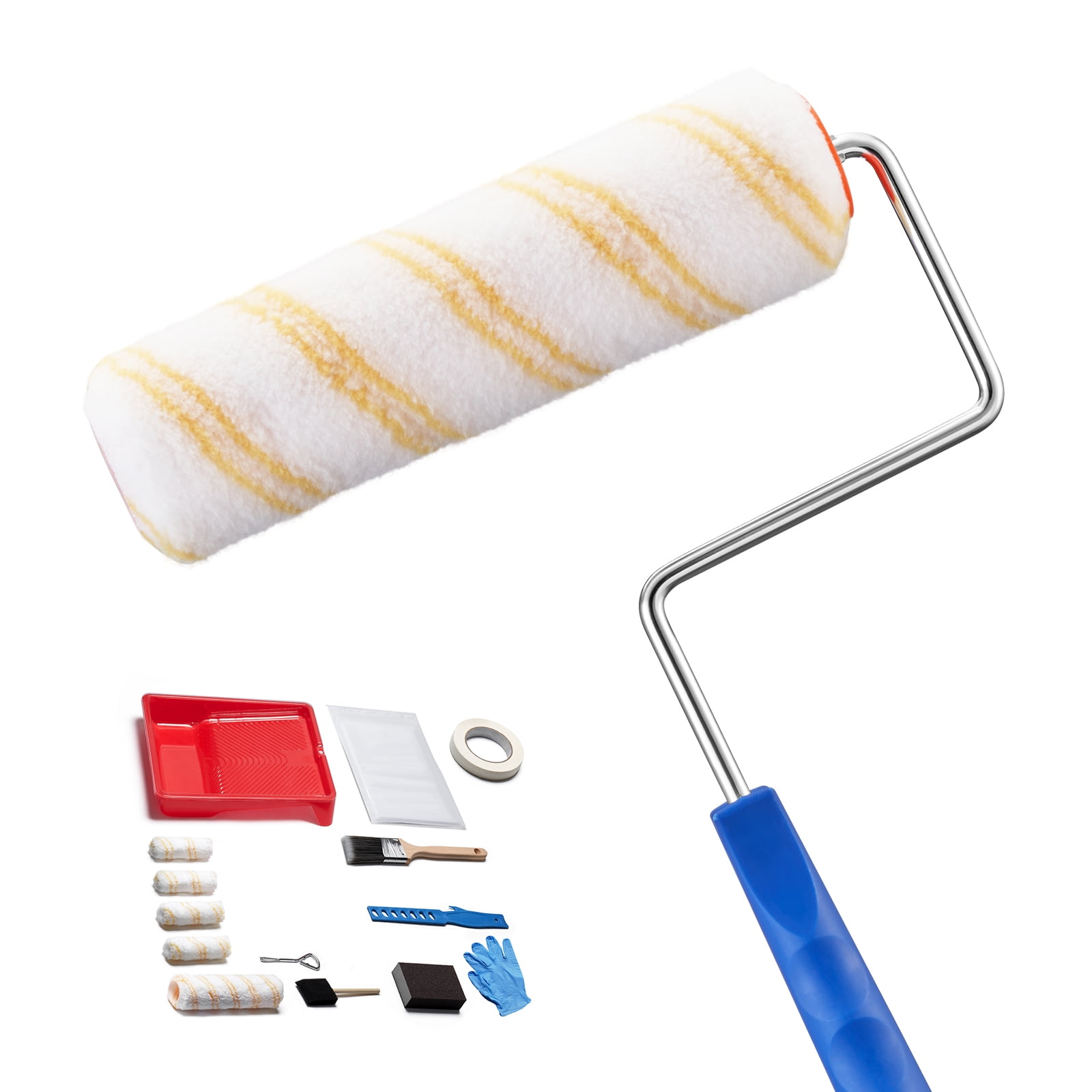 KFFKFF Painting Equipment Bundle, 19 Components, 4" and 9" Rollers with ...