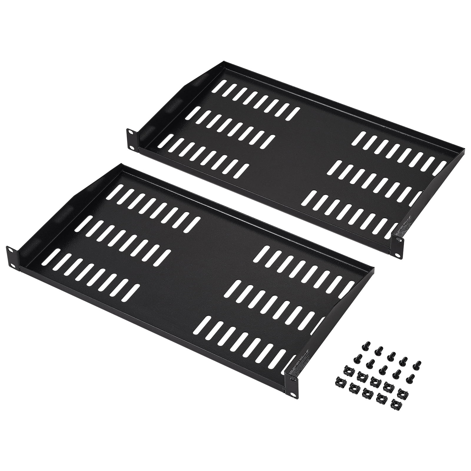 KFFKFF Pair of 1U Cantilever Server Shelves, 10-inch Depth, Supports up ...