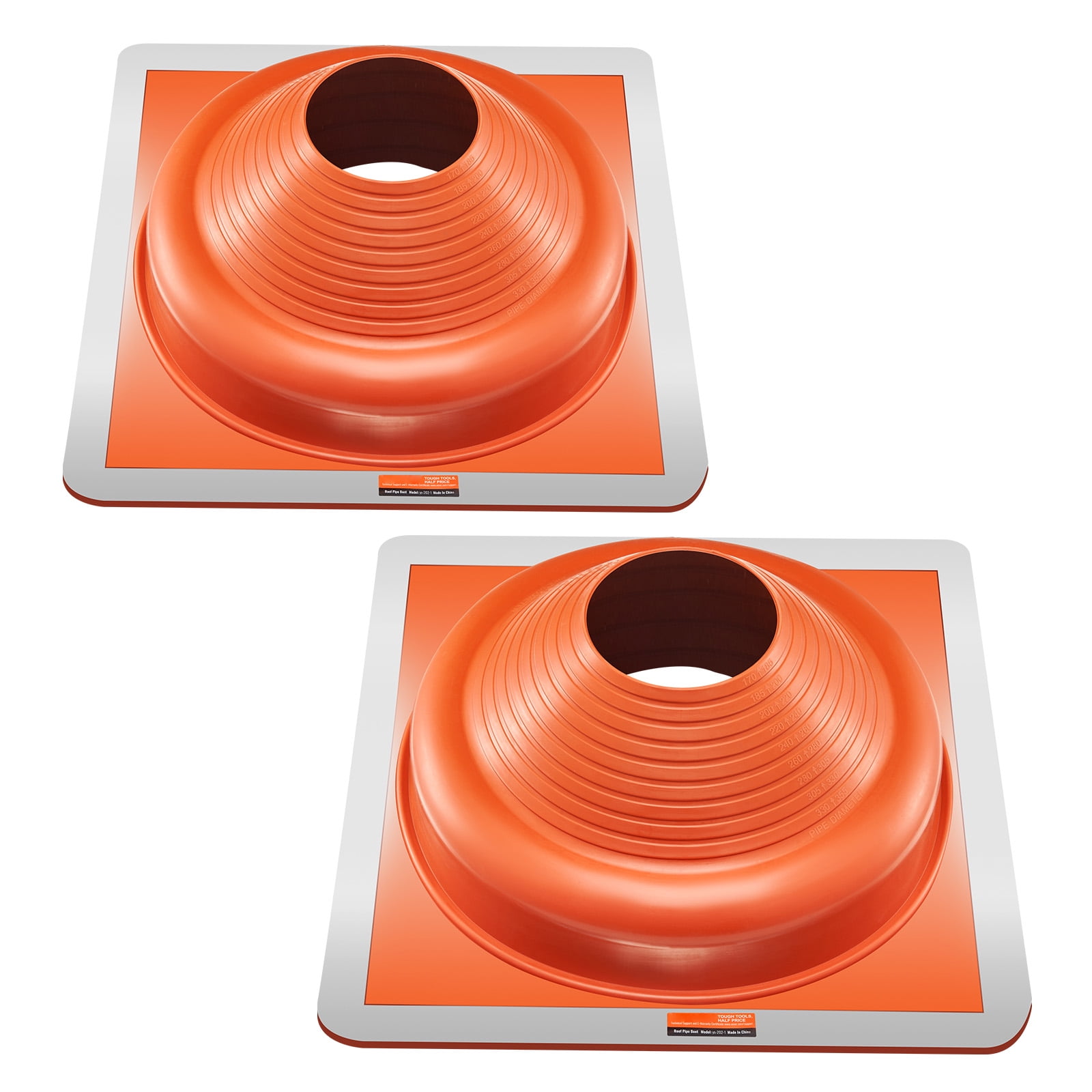 KFFKFF Pair of Roof Pipe Flashing Boots, Suitable for Pipe OD 6-3/4" to ...
