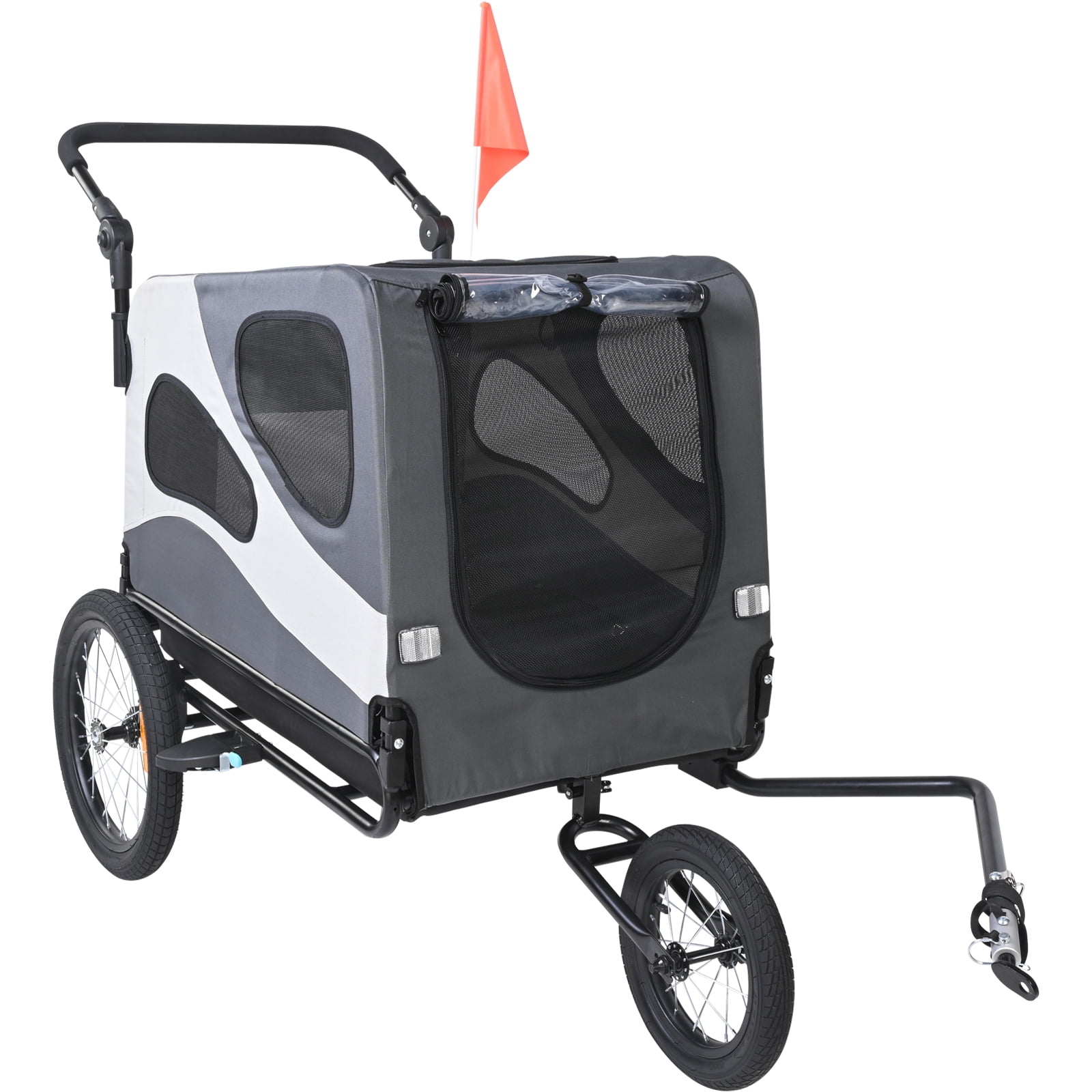 SKYSHALO Large Doggie Riding Jogger, Pet Bicycle Trailer & Stroller ...