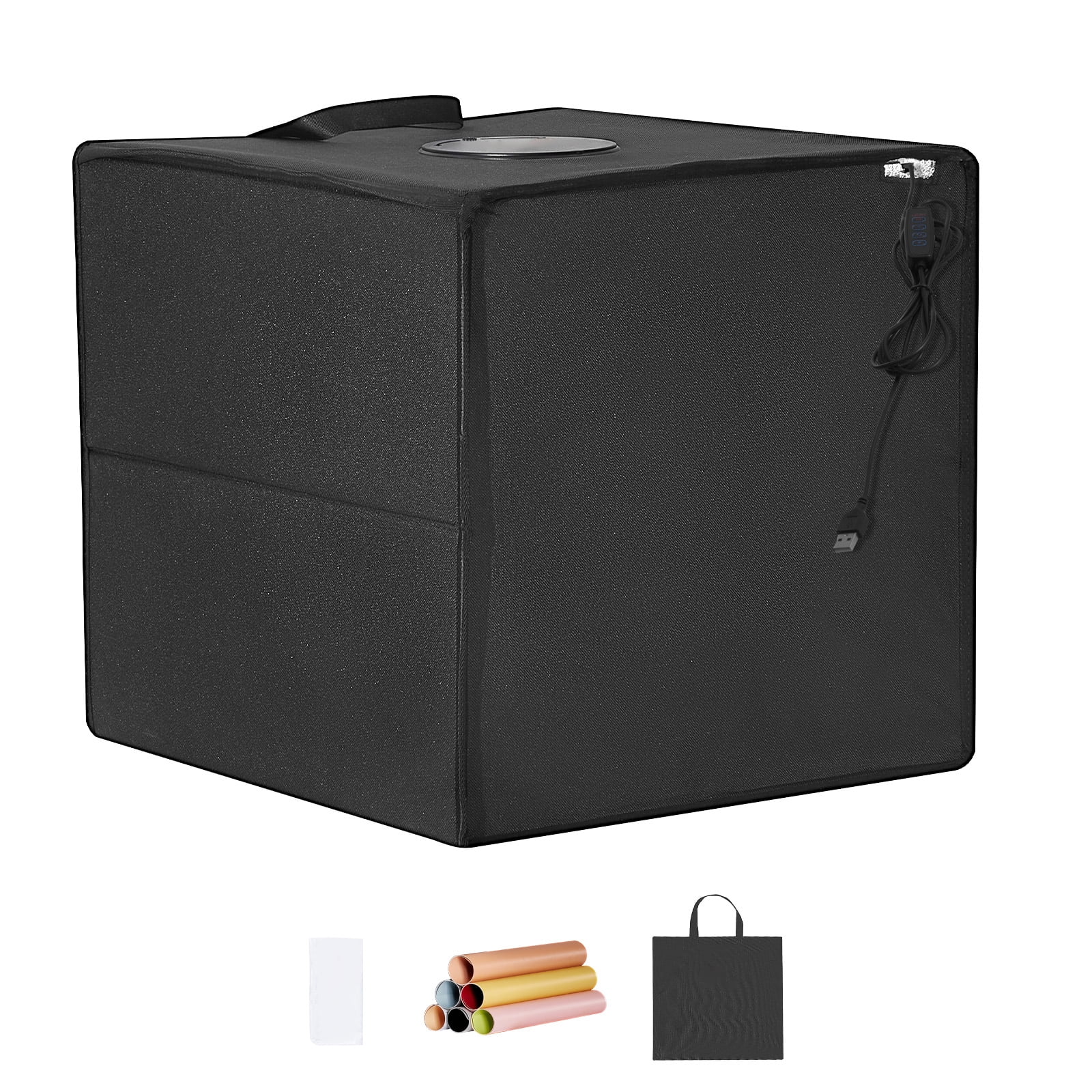KFFKFF Photography Studio Box, 12" x 12", Adjustable Color Temp 3000 ...
