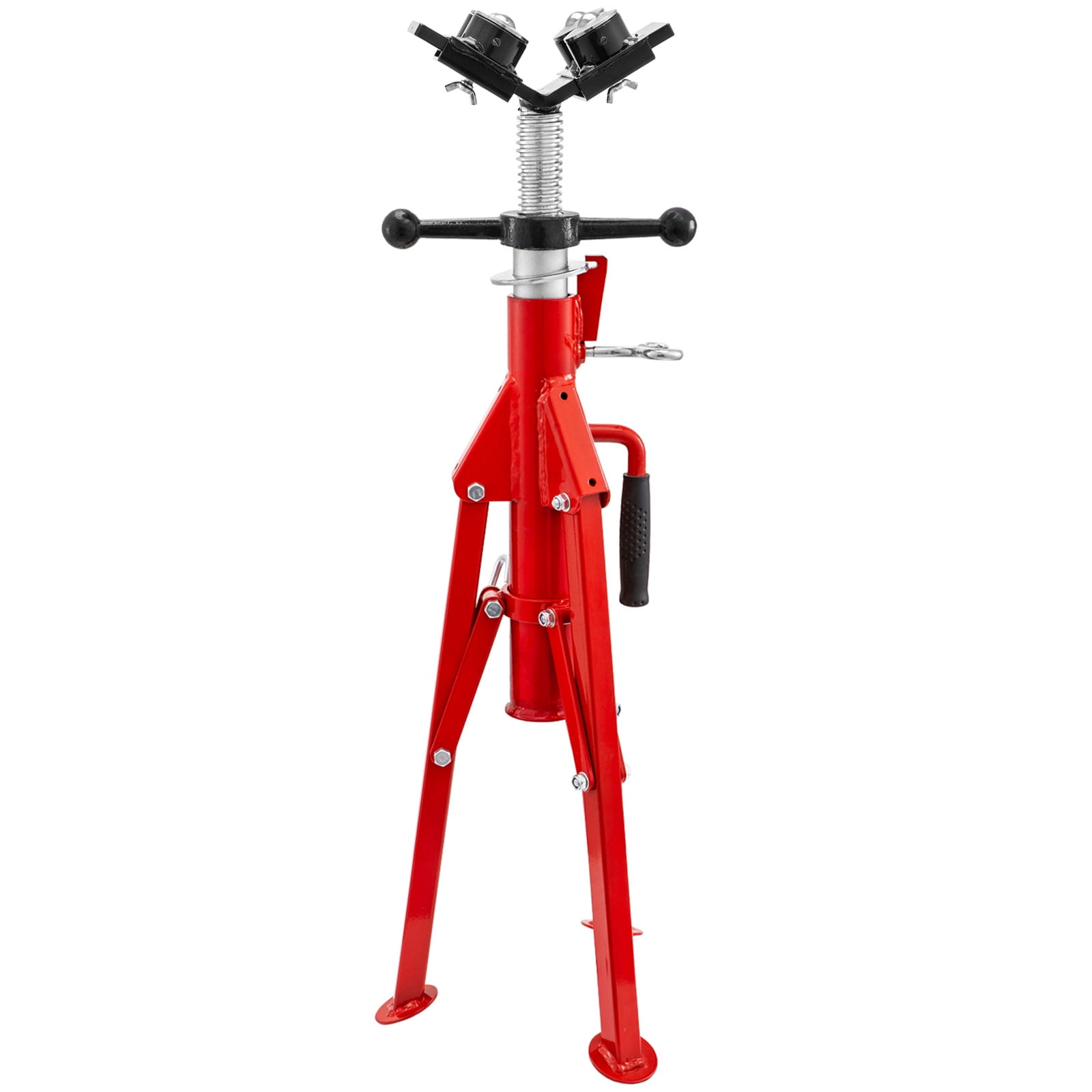 KFFKFF Pipe Jack Stand with 4 Ball Transfer V-Head and Folding Legs ...
