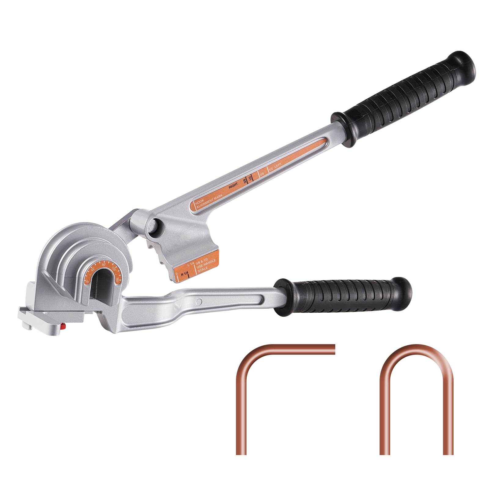 KFFKFF Pipe and Tube Bender, Dimensions: 1/4", 3/8", 1/2" OD, 3-in-1 ...