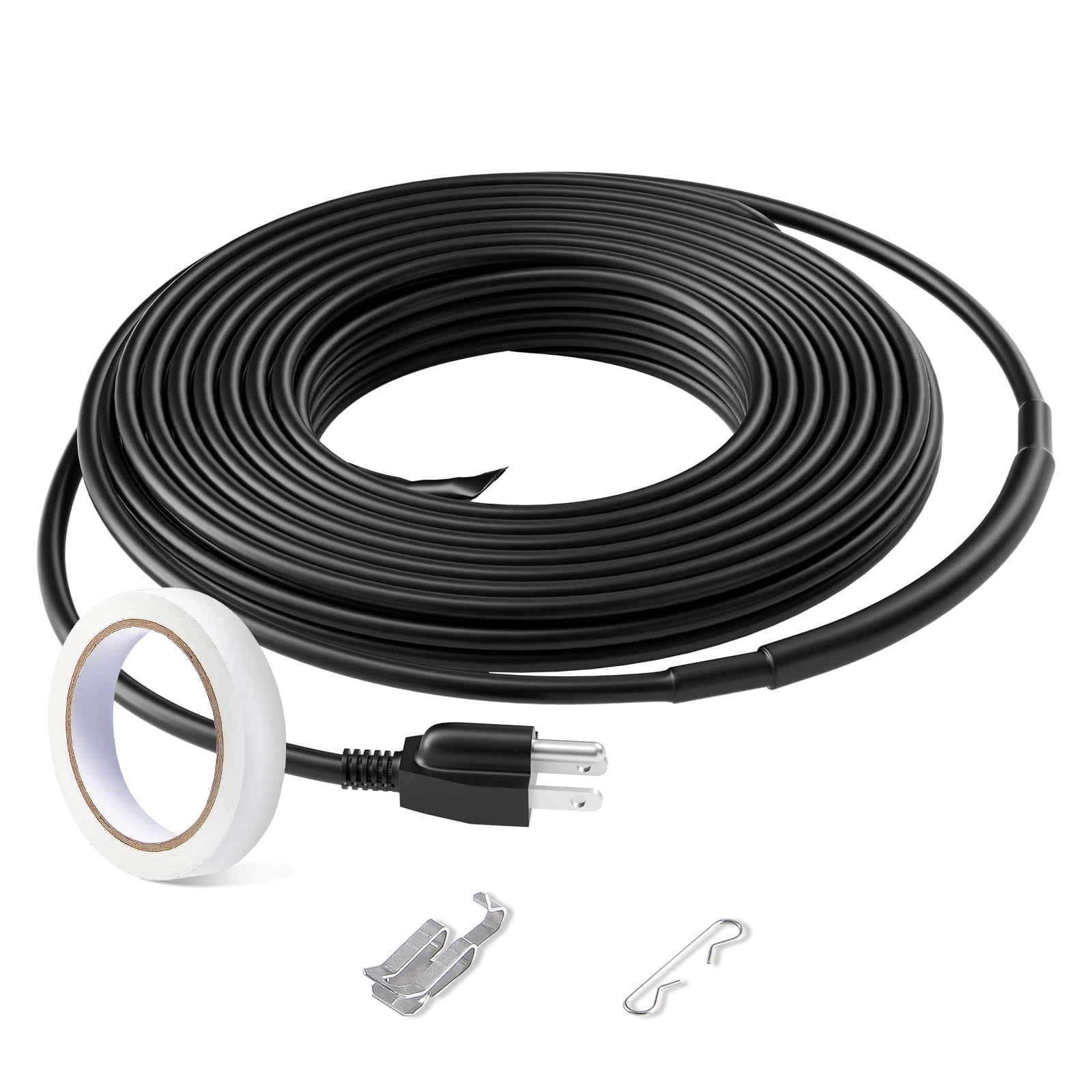 KFFKFF Pipe Warming Cable, 12FT 5W/FT Heating Strip for Pipelines, Roof ...