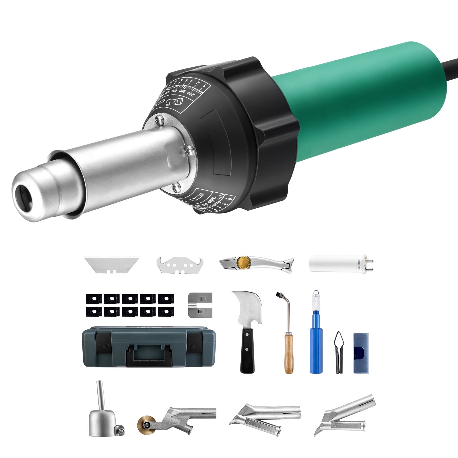 KFFKFF Plastic Hot Air Welder, 1600W Heat Air Pistol, 122-1112鈩?PVC TPO ...