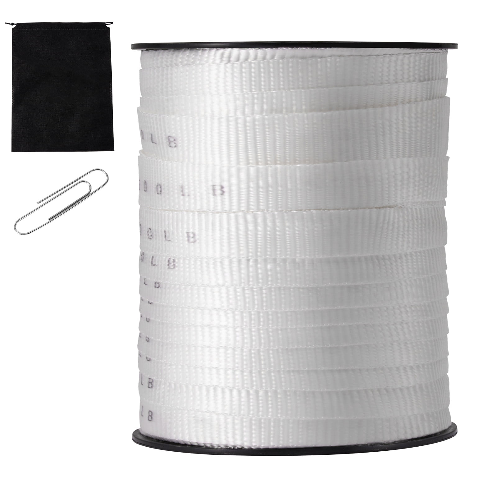 KFFKFF Polyester Pull Cord, 3/4" x 265' Flat Mule Tape, 2500 lbf ...