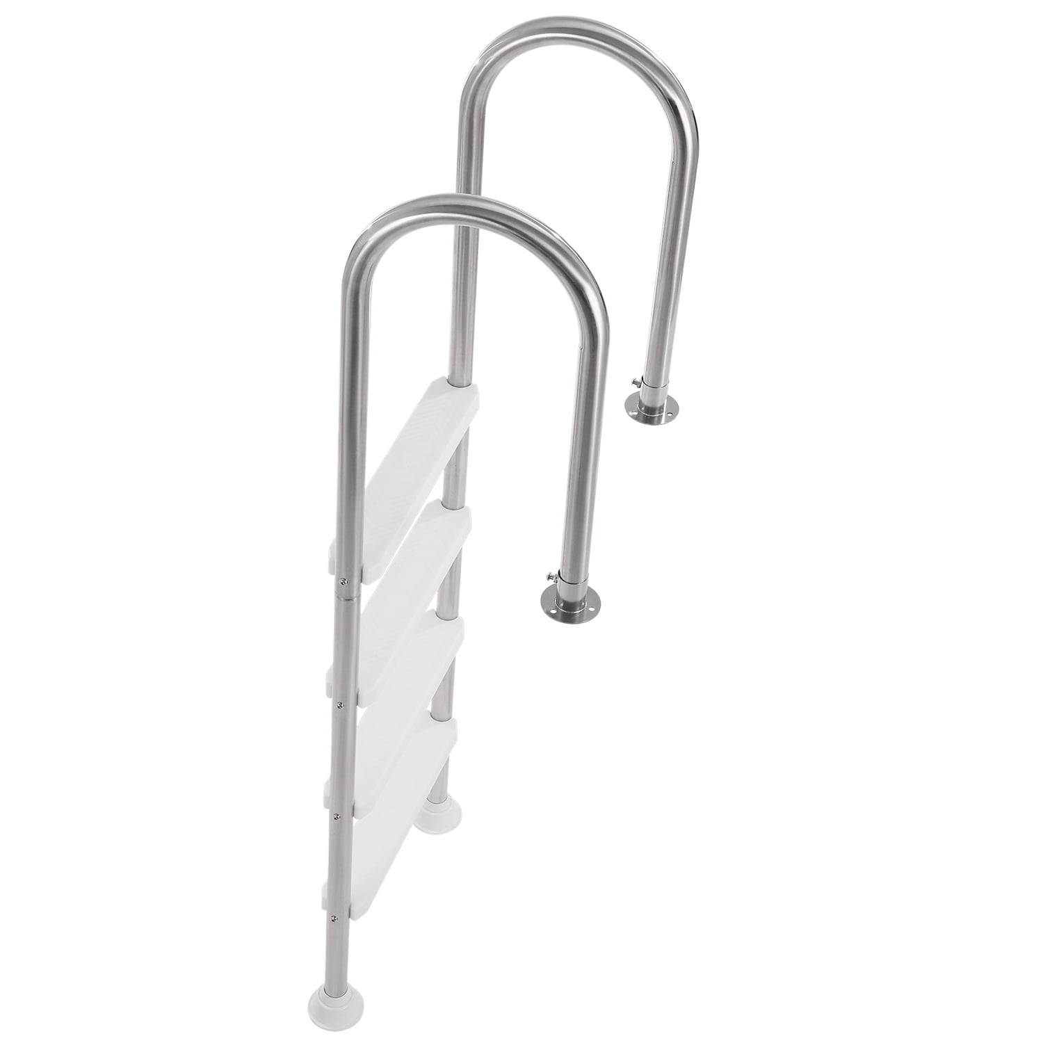 KFFKFF Pool Access Ladder, Dual Handrails 4-Step Design with Anti-slip ...