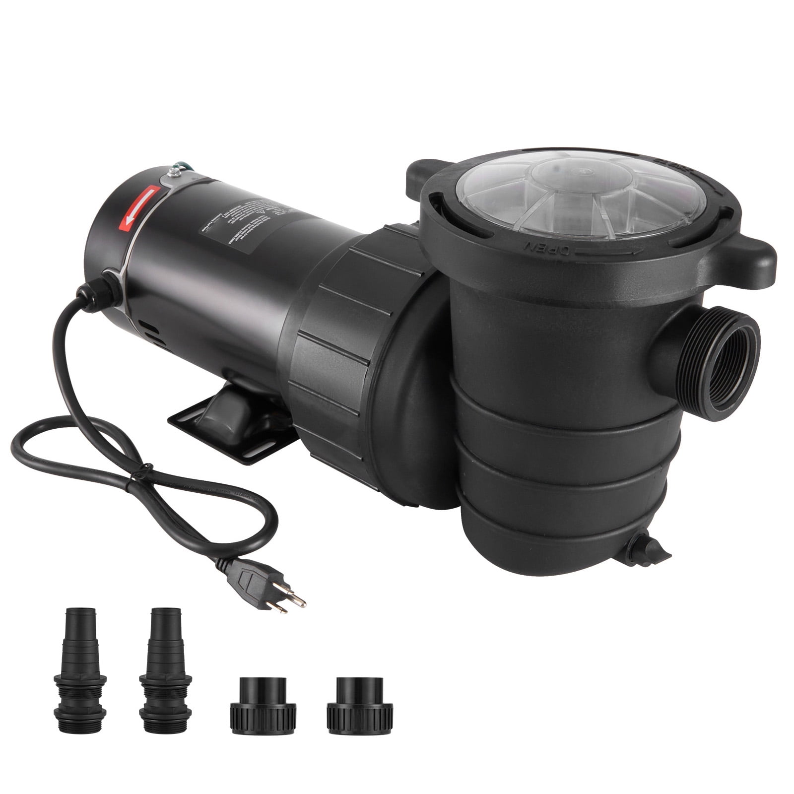 KFFKFF 1HP Pool Pump for Above Ground Pools, 80 GPM High Flow, Max ...