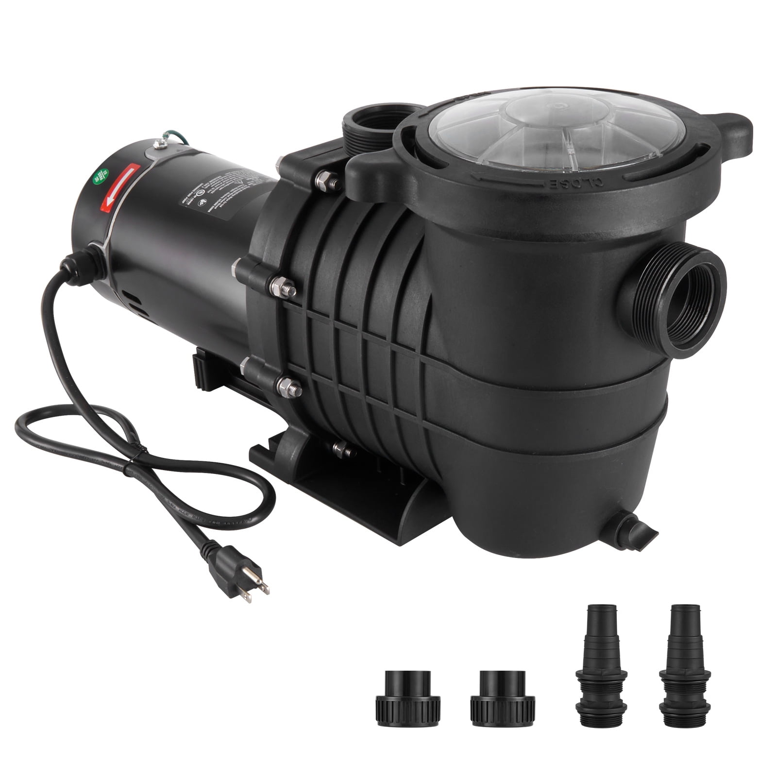 KFFKFF Pool Pump for Above Ground Pools, 2 HP, Maximum Flow of 110 GPM ...