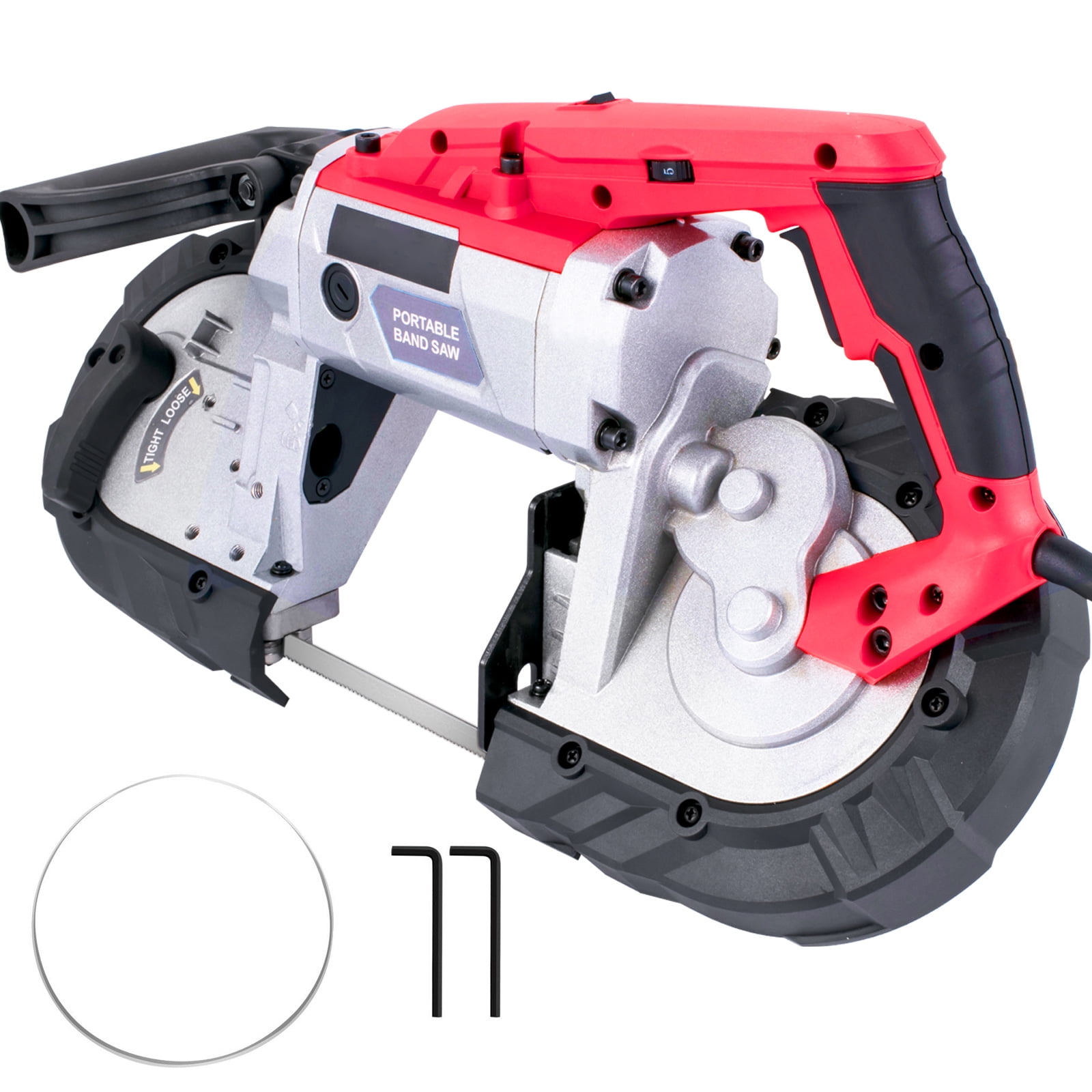 KFFKFF Portable Band Saw, 5-Inch Cutting Capabilit, 10A Motor for Metal ...