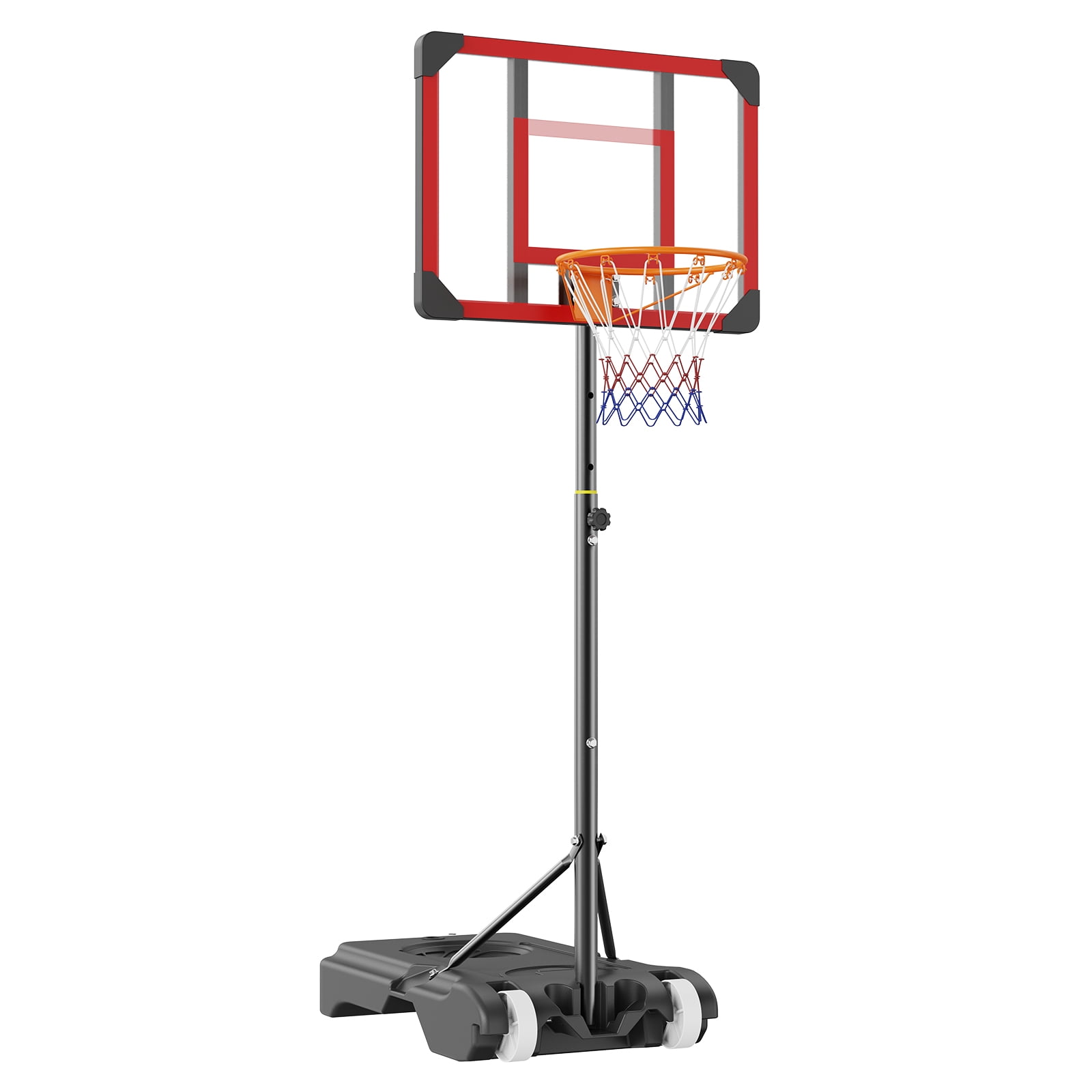 KFFKFF Portable Basketball Hoop Goal, Adjustable 5-7 ft Portable ...
