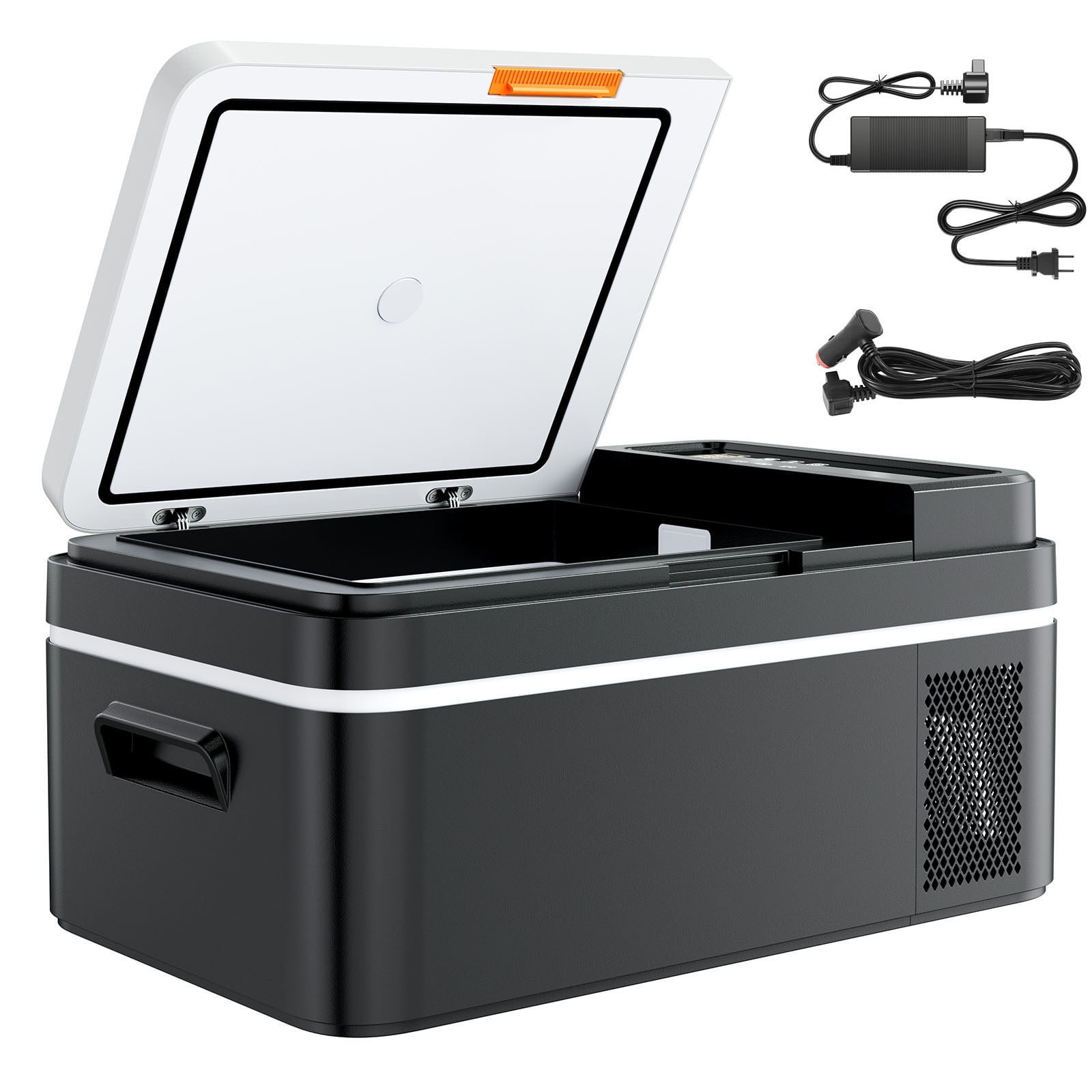 KFFKFF Portable Car Refrigerator, DC 12/24V AC100-240V Compressor ...