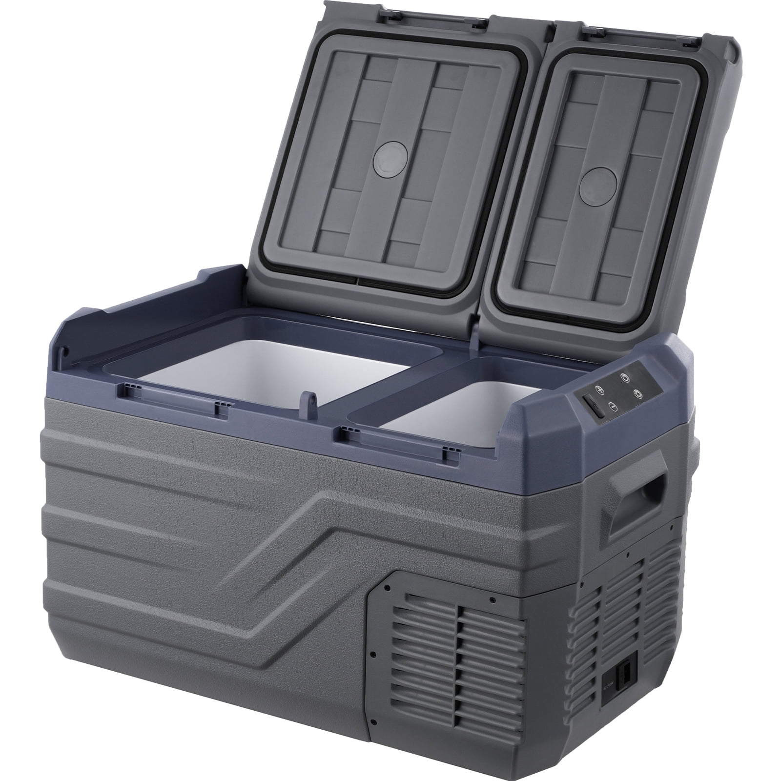 KFFKFF Portable Dual Zone Car Freezer, 25L Capacity, 12V Vehicle Cooler ...