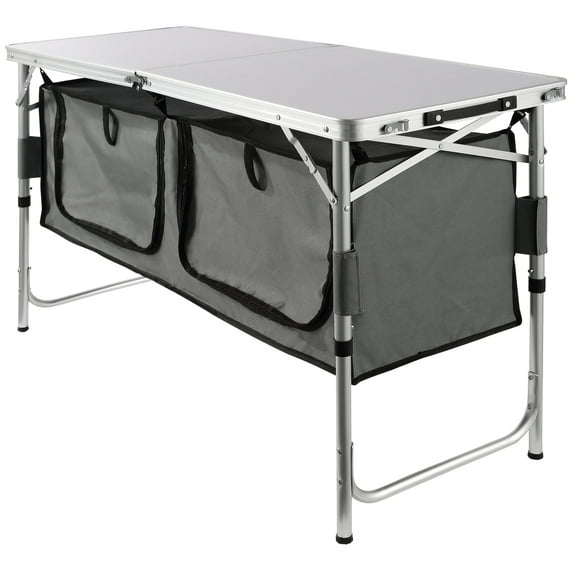 KFFKFF Portable Folding Cook Station Tables, Camping Countertops ...