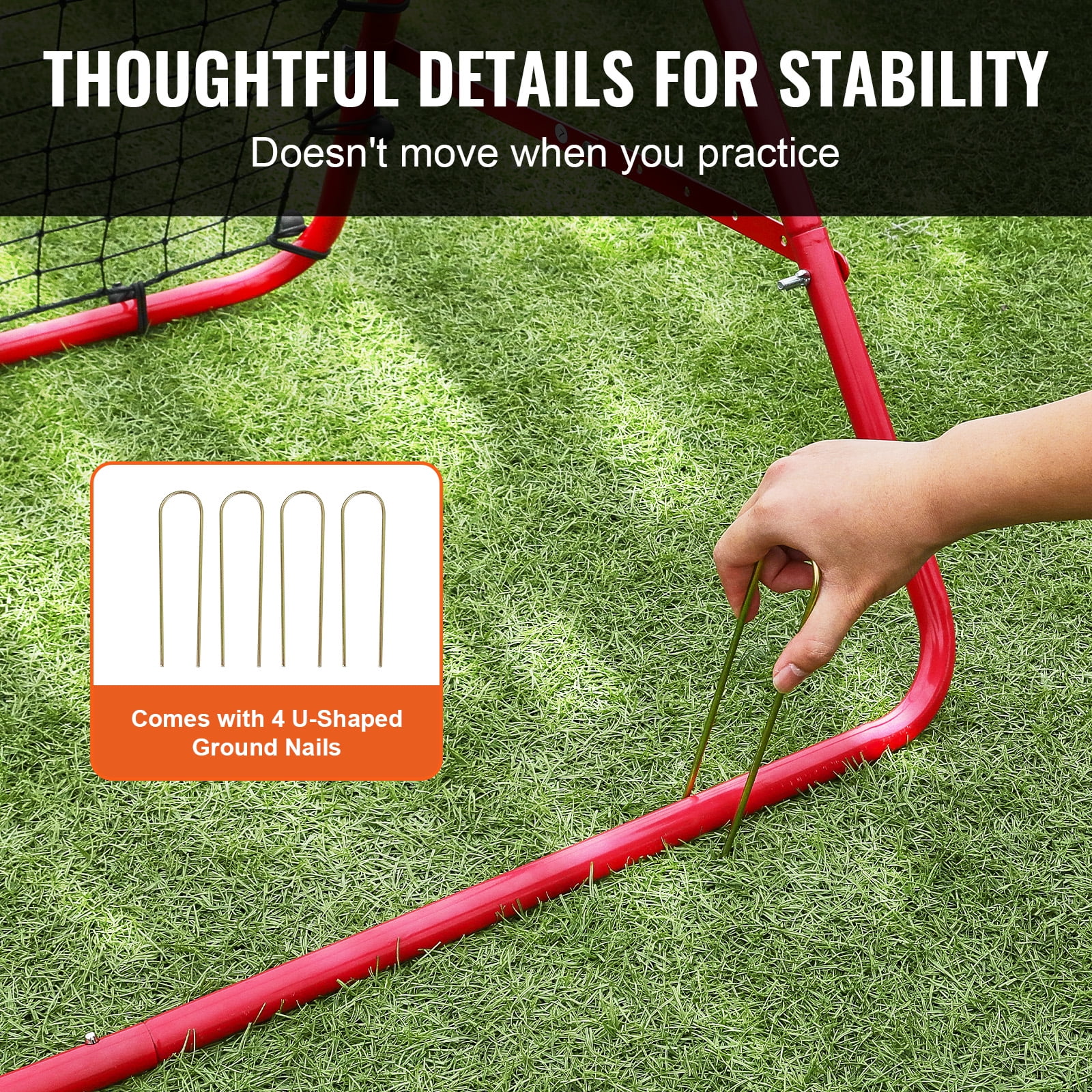KFFKFF Portable Football Training Gifts 39"x39"Soccer Rebounder Net ...