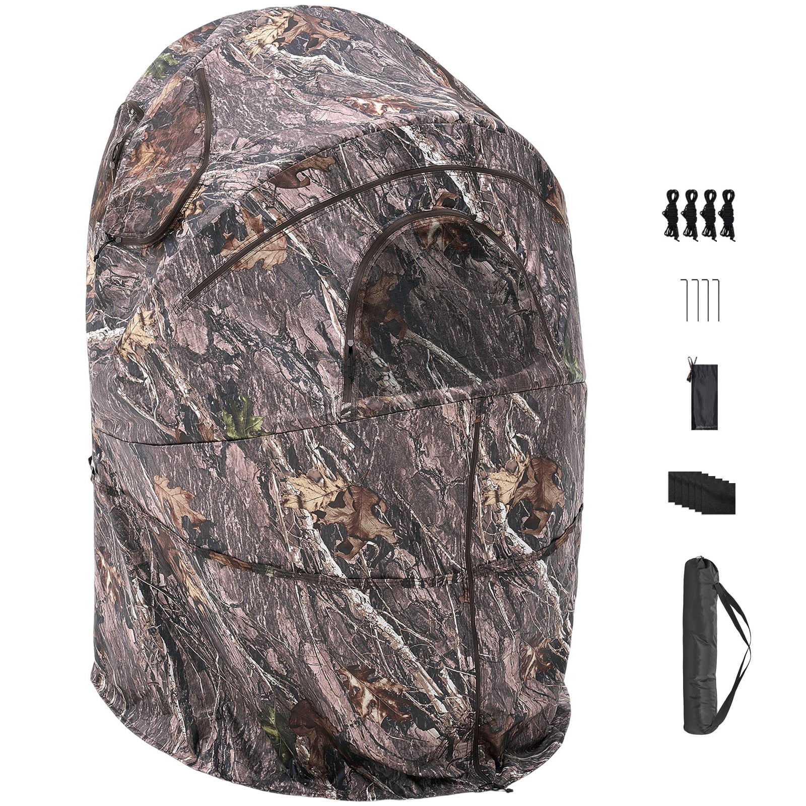 KFFKFF Portable Hunting Blind for One Person, Camouflage Tent with ...