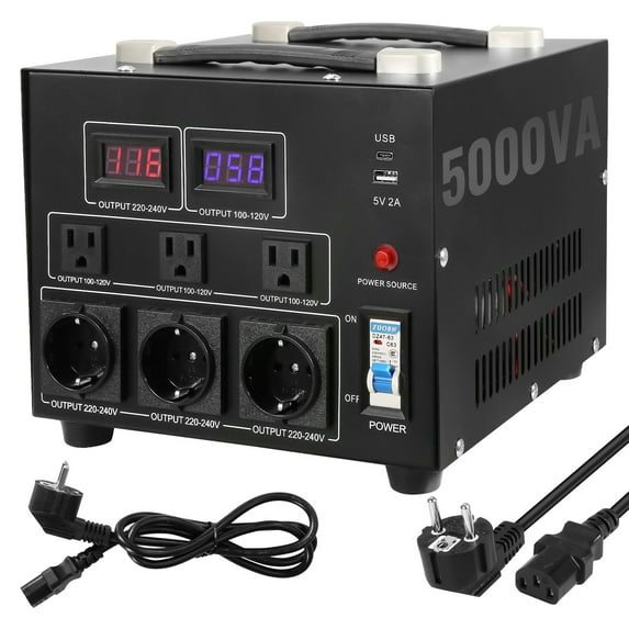 KFFKFF 5000W Power Converter, Robust Up/Down Transformer, Facilitates ...