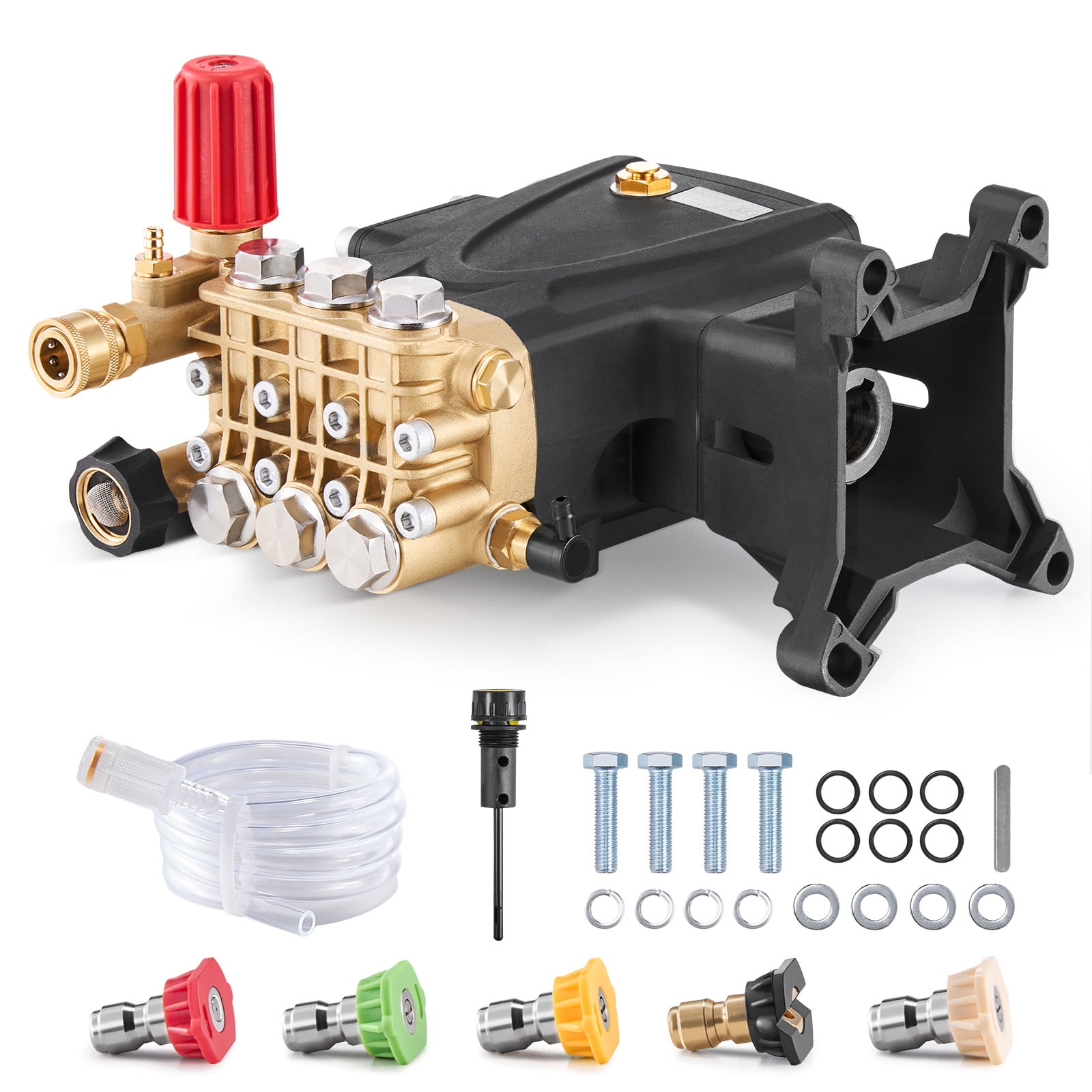 KFFKFF Power Washer Pump, Triplex Plunger with 1" Horizontal Shaft ...
