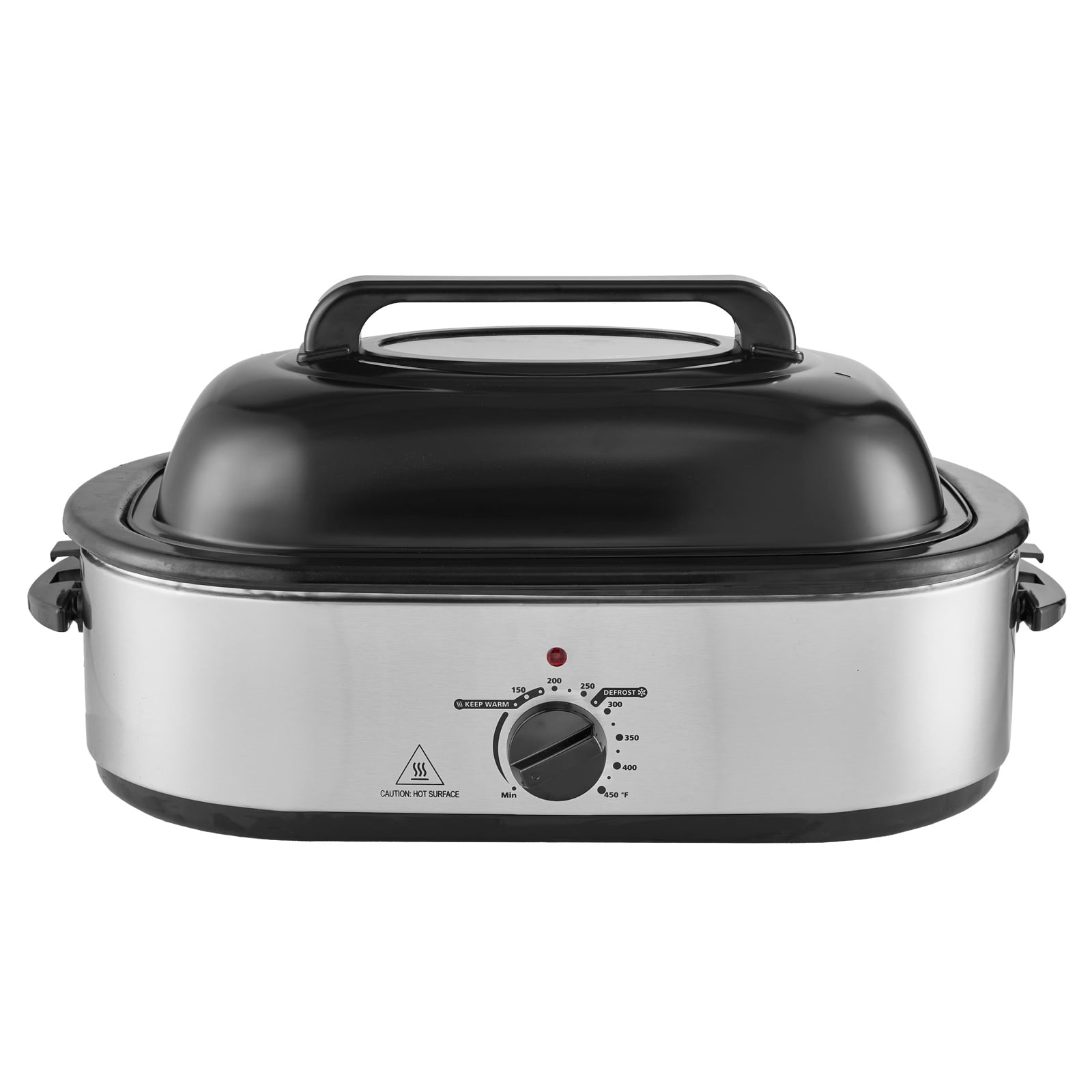 KFFKFF 18 Quart Electric Roaster Oven with Glass Lid, Self-Basting Lid ...