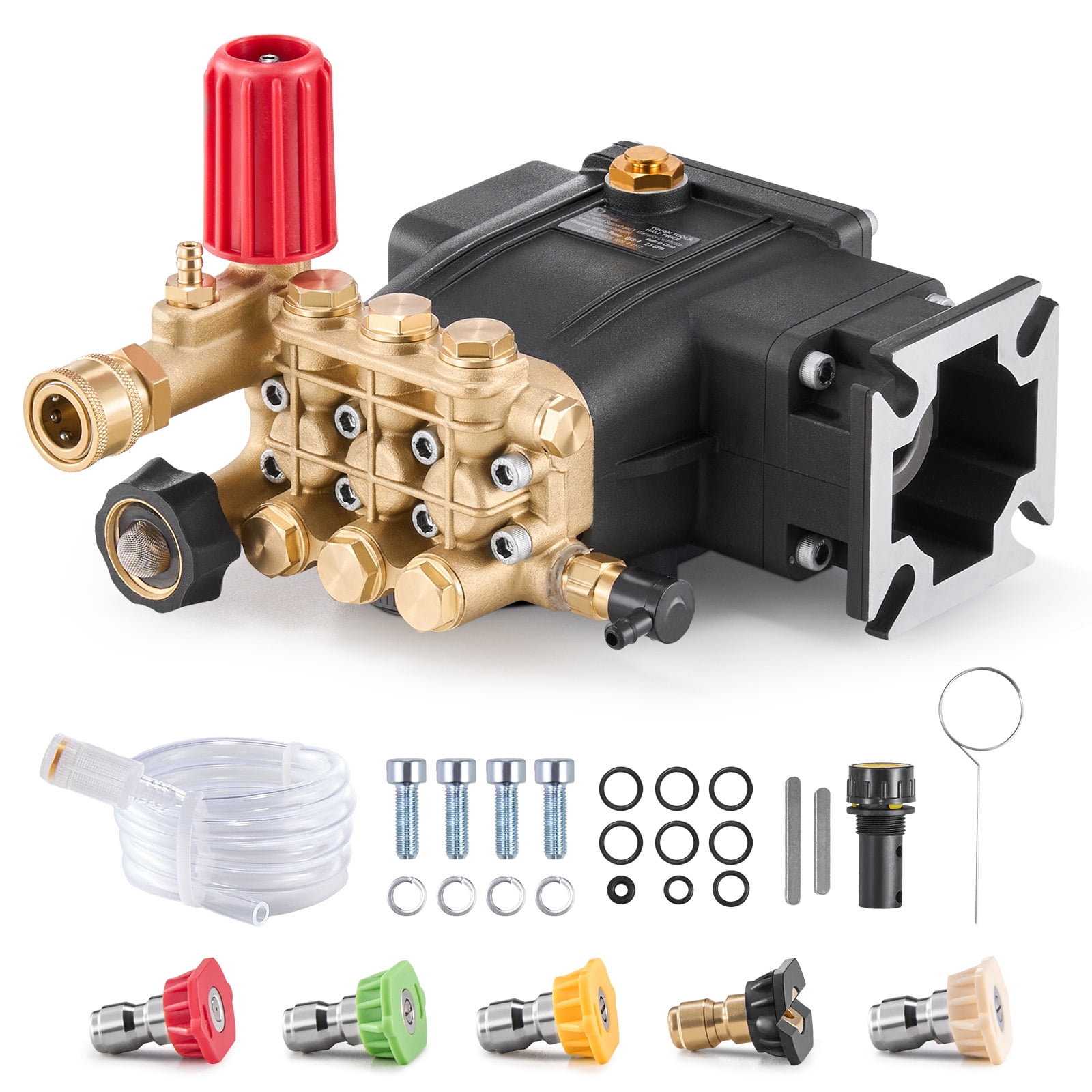 KFFKFF Pressure Cleaning Pump, Triplex Plunger with 3/4" Shaft, 3300 ...