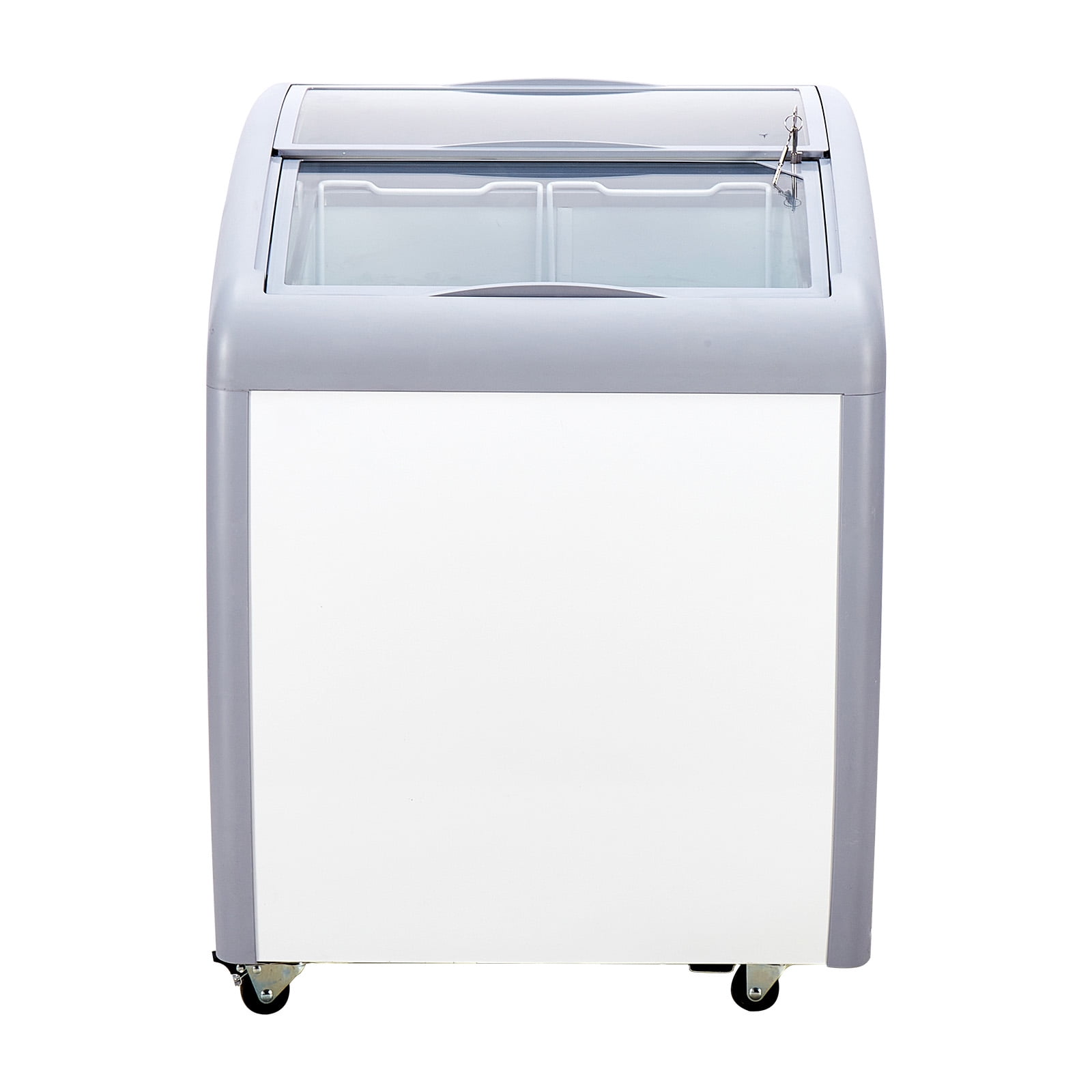 KFFKFF Professional Ice Cream Showcase, 5.4 Cubic Feet Storage Freezer ...