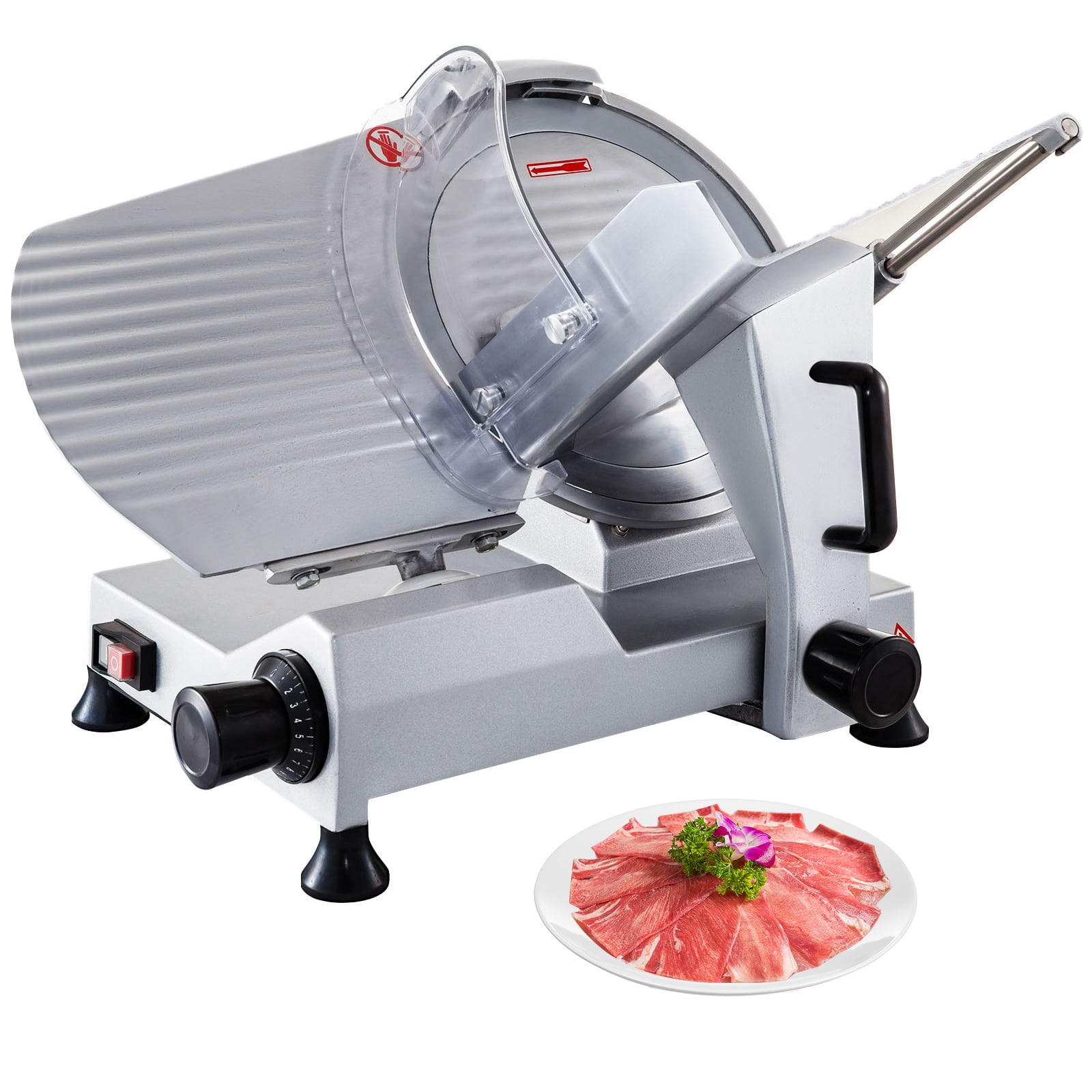 KFFKFF Professional Meat Cutter, 320W Electric Slicer with 12 inch ...